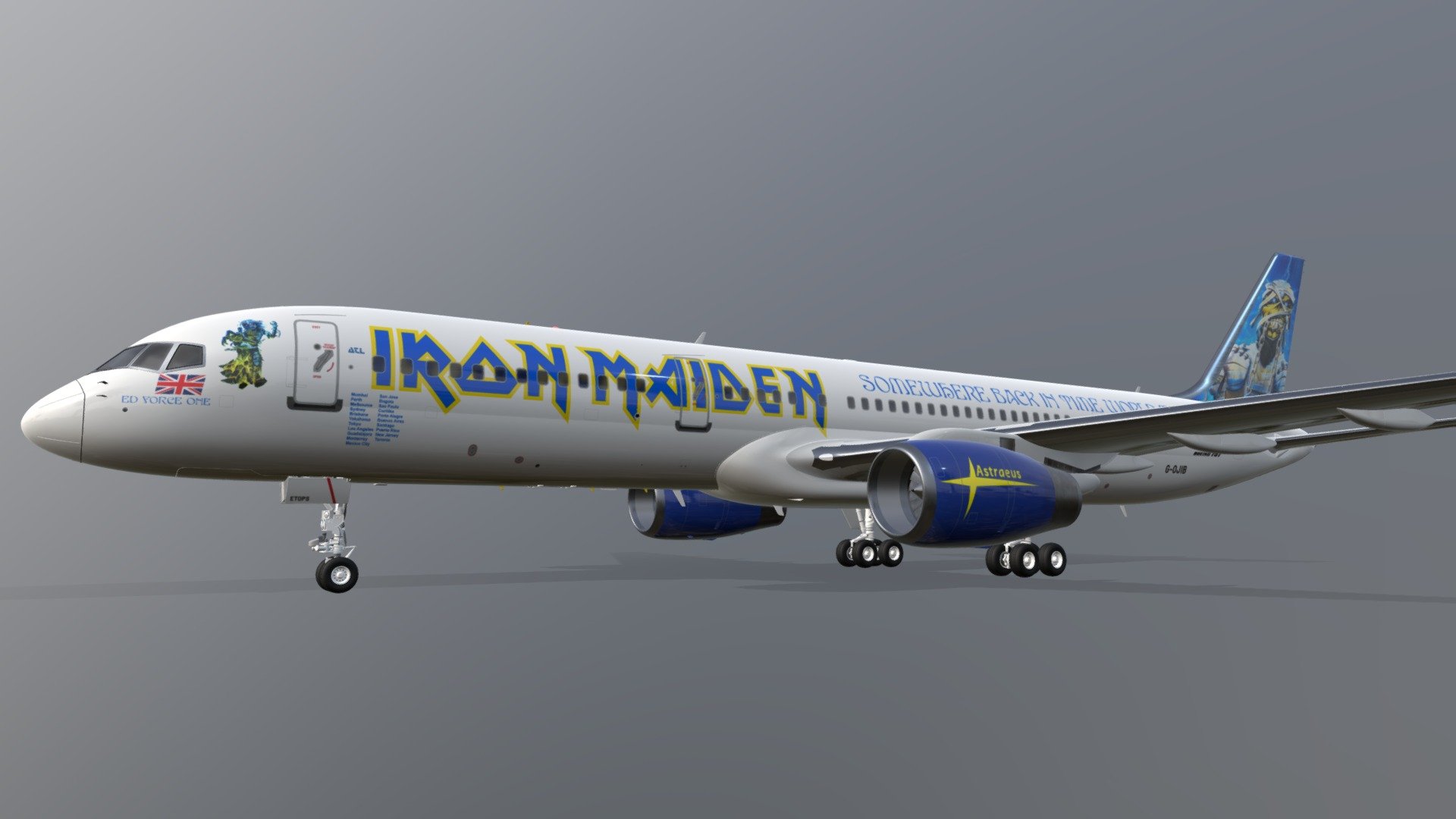 Iron Maiden's 757-200 Ed Force One (2008) - Buy Royalty Free 3D model ...