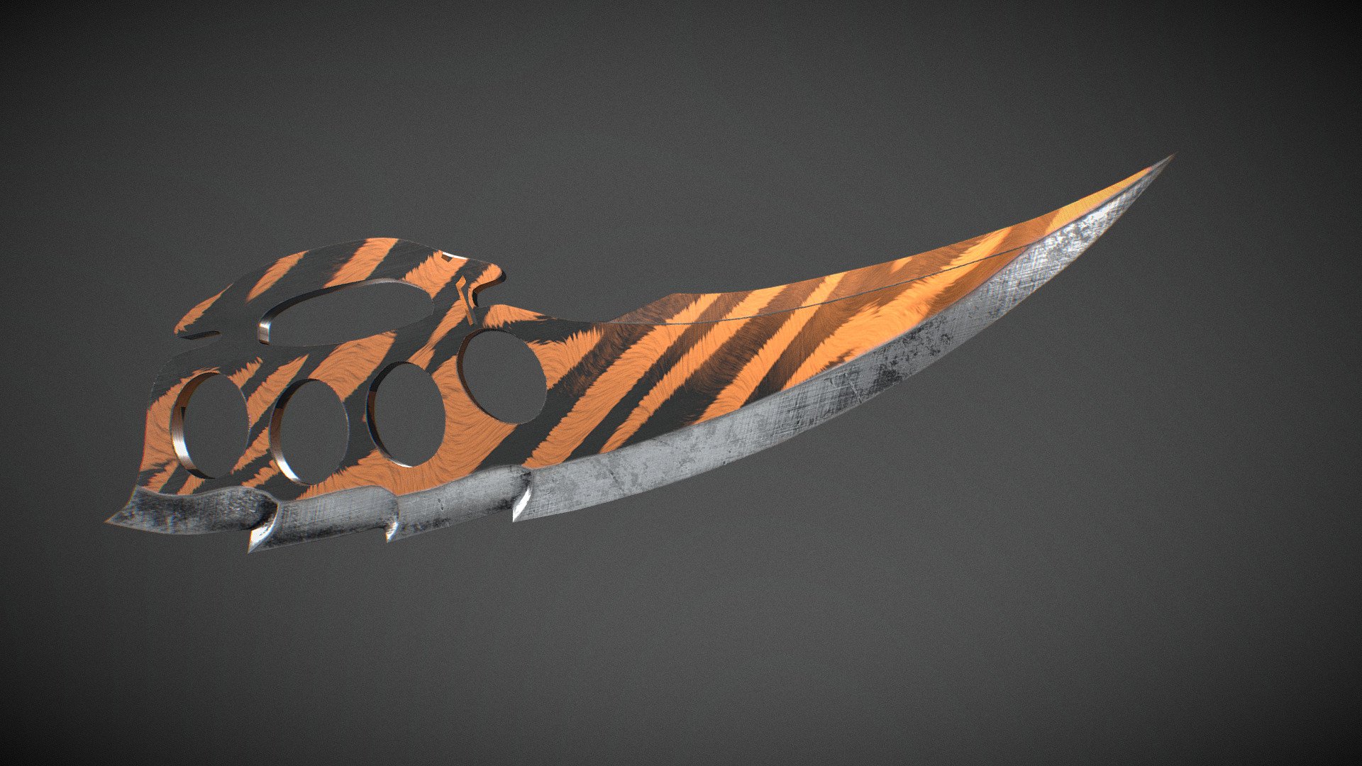 Knuckle Knife - Tiger - 3D model by BadtRIP (@badtripbg) [b569bd3 ...