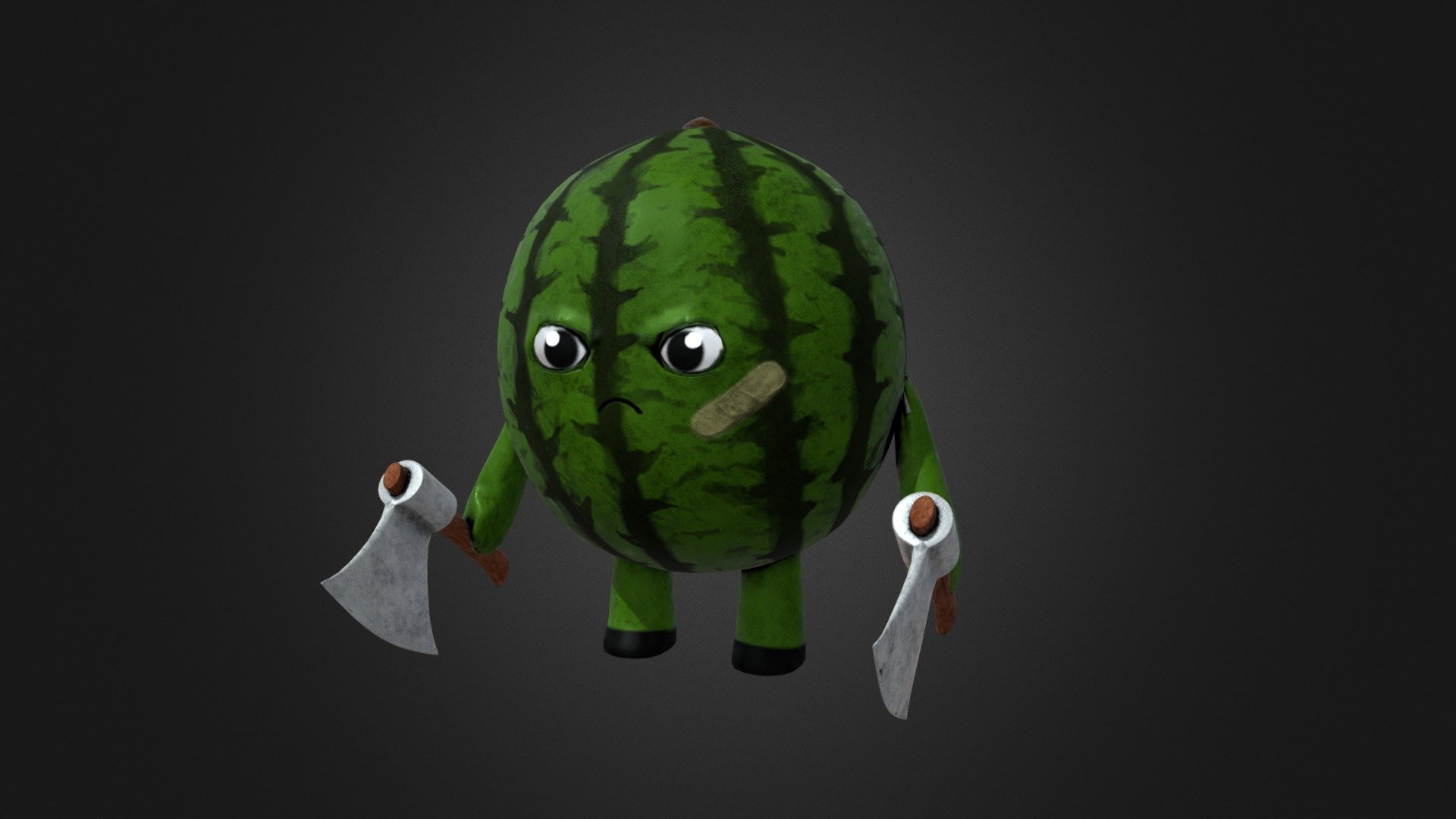 Watermelon warrior - 3D model by yuccc_1219 [b56e485] - Sketchfab
