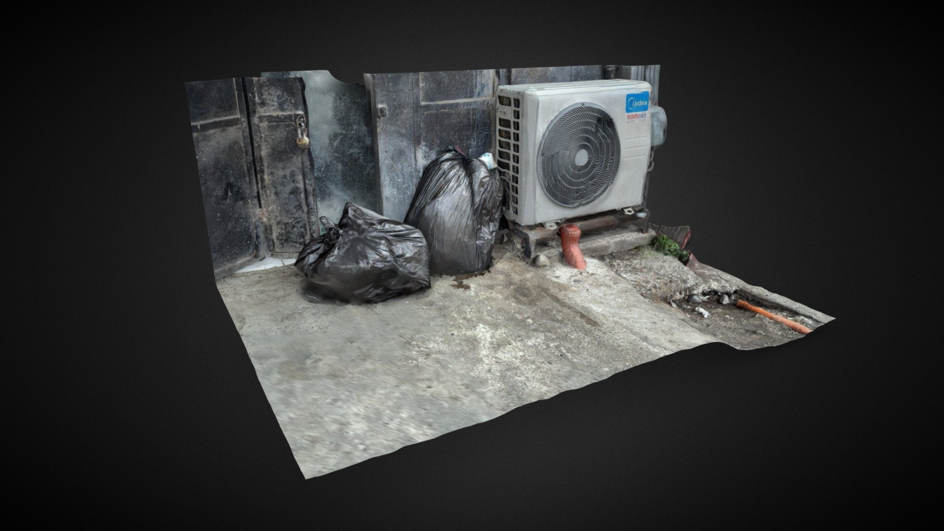 AC Unit and Trash bags 1 - 3D scan - Download Free 3D model by Alben ...
