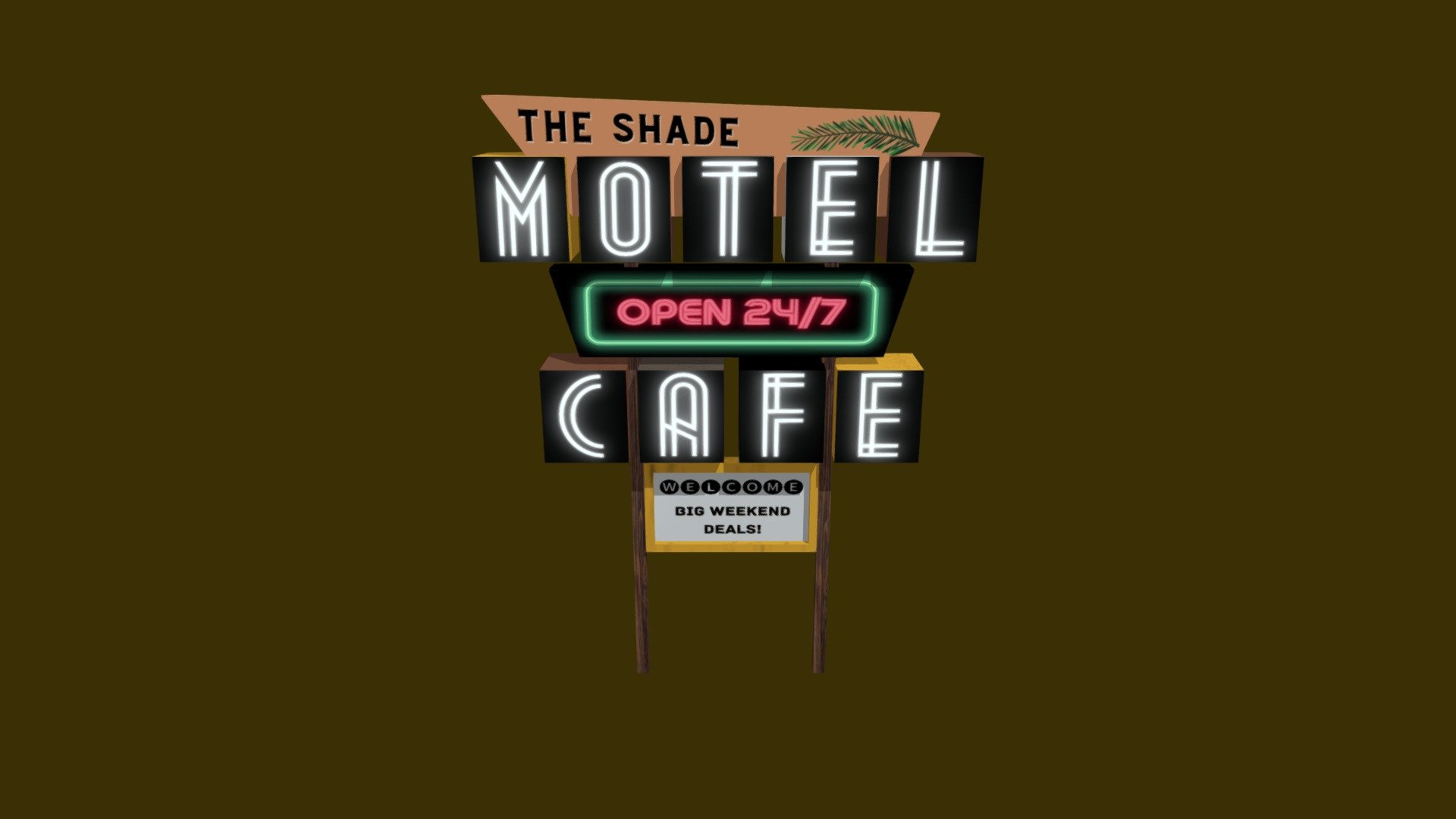 The Shade Motel Sign - Download Free 3D model by Wobbs_ [b56fcd7 ...