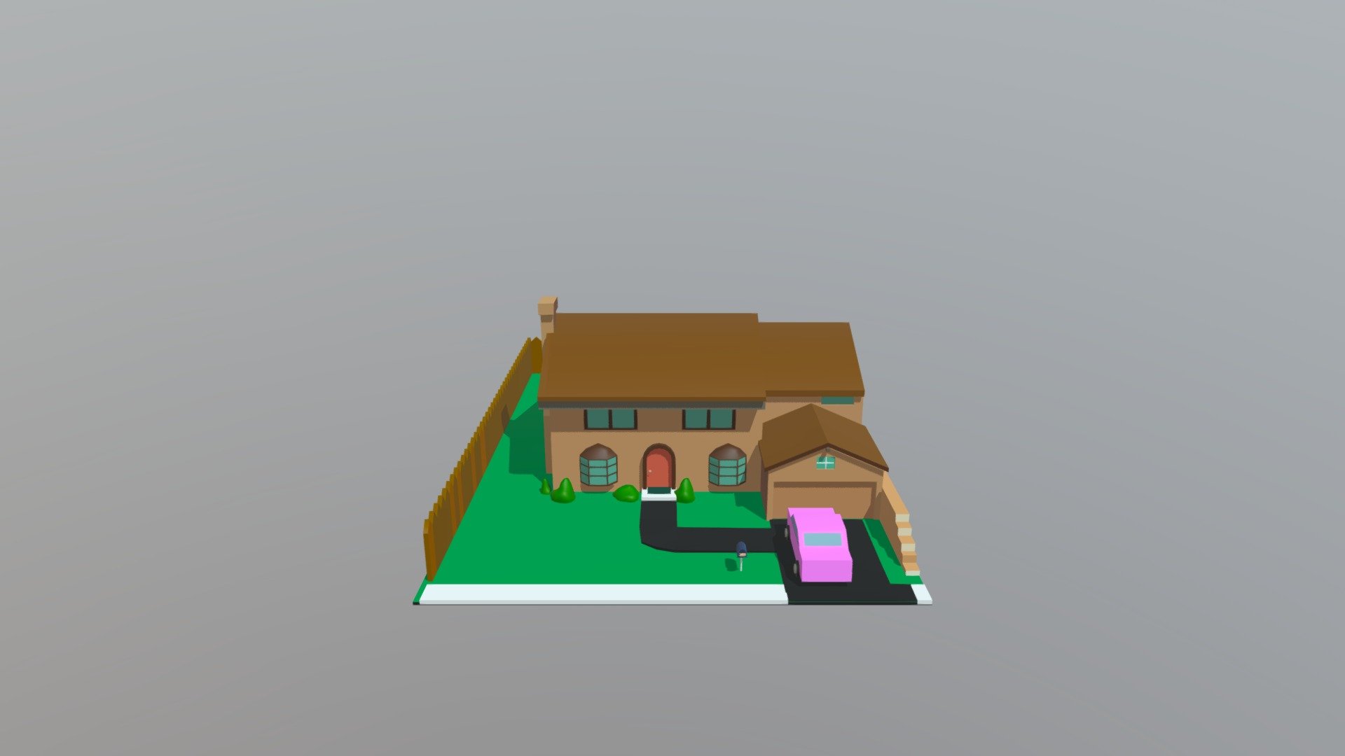 The Simpson's House (ver 1) - 3D model by Loryen [b56ff84] - Sketchfab