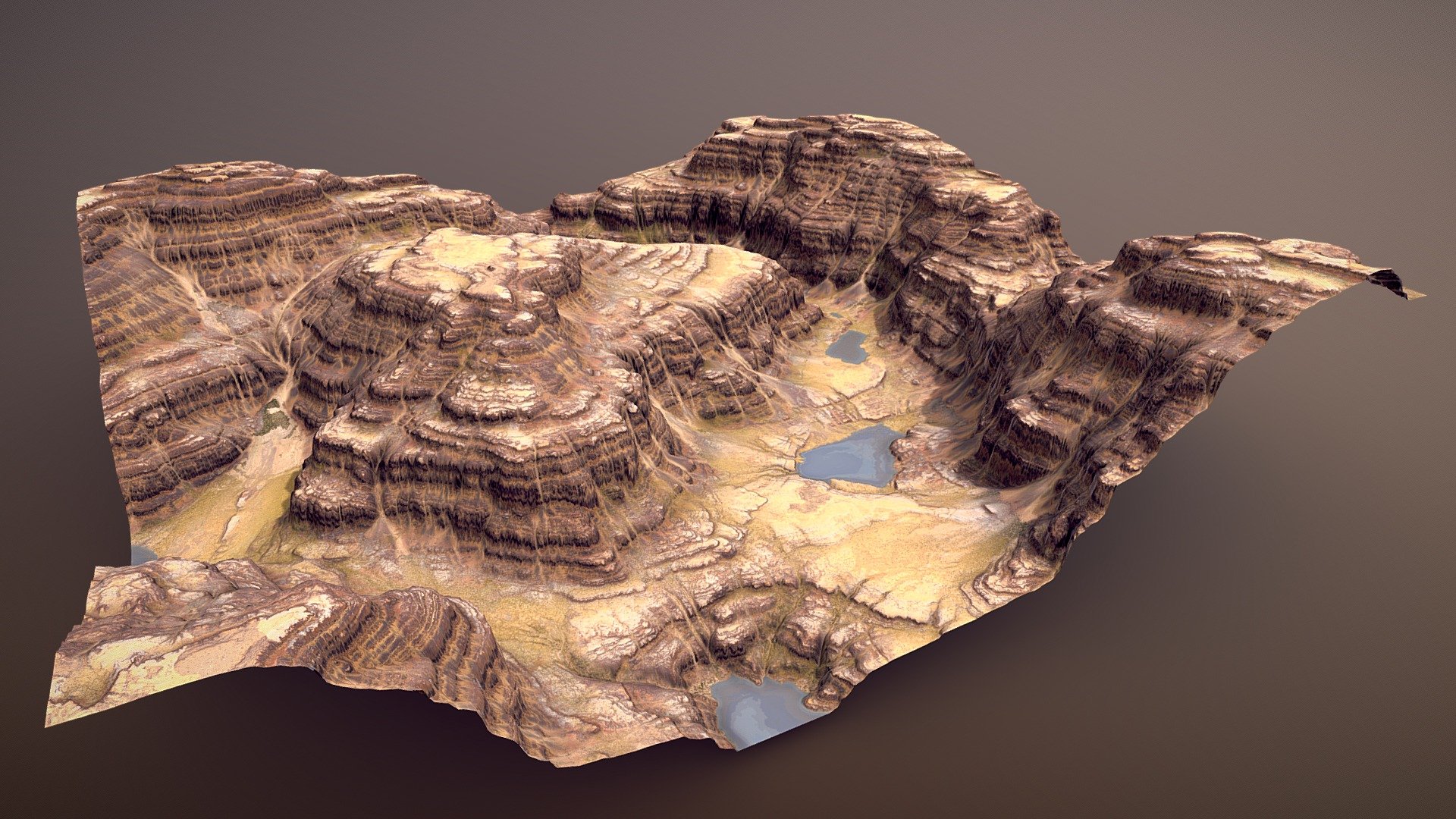 Dotted Lake Canyon - Buy Royalty Free 3D model by taber.noble [b570214 ...