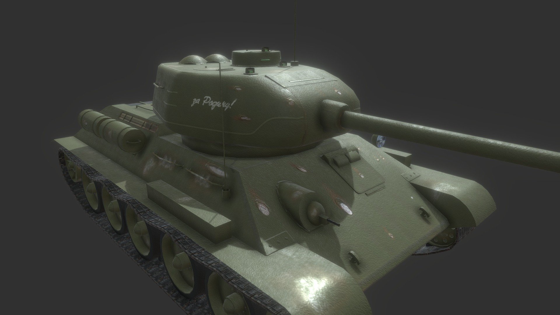 T-34 85 Low poly - 3D model by cosenkokir [b5714ce] - Sketchfab