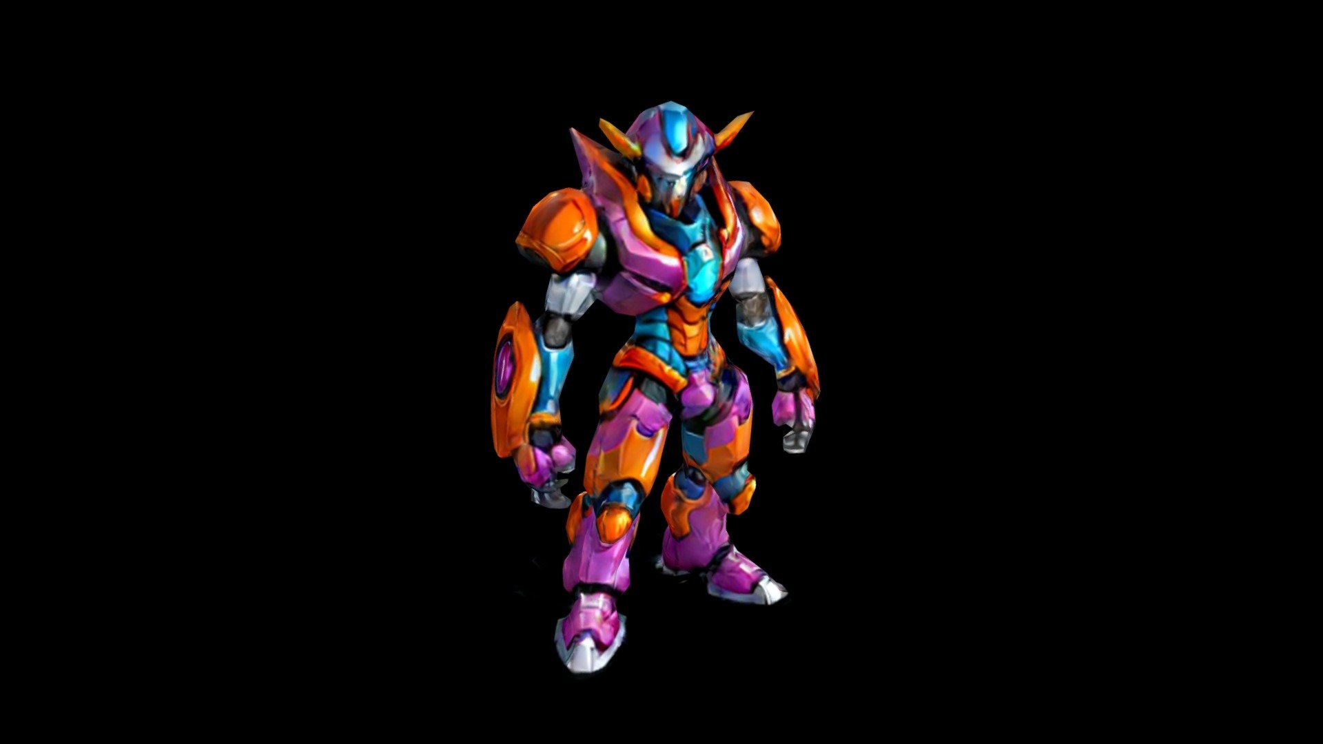 An Illustration of a Multi-Colored Robot - Download Free 3D model by ...