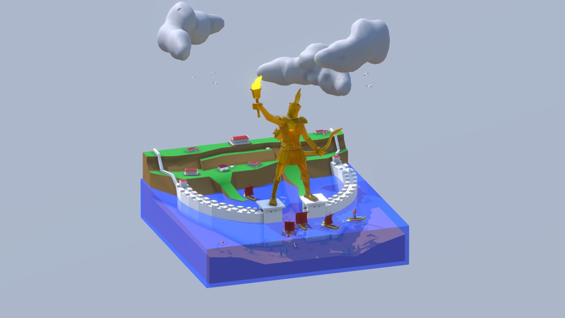 Colossus of Rhodes - 3D model by Luiz F. (@luizfelipe7) [b575c12 ...