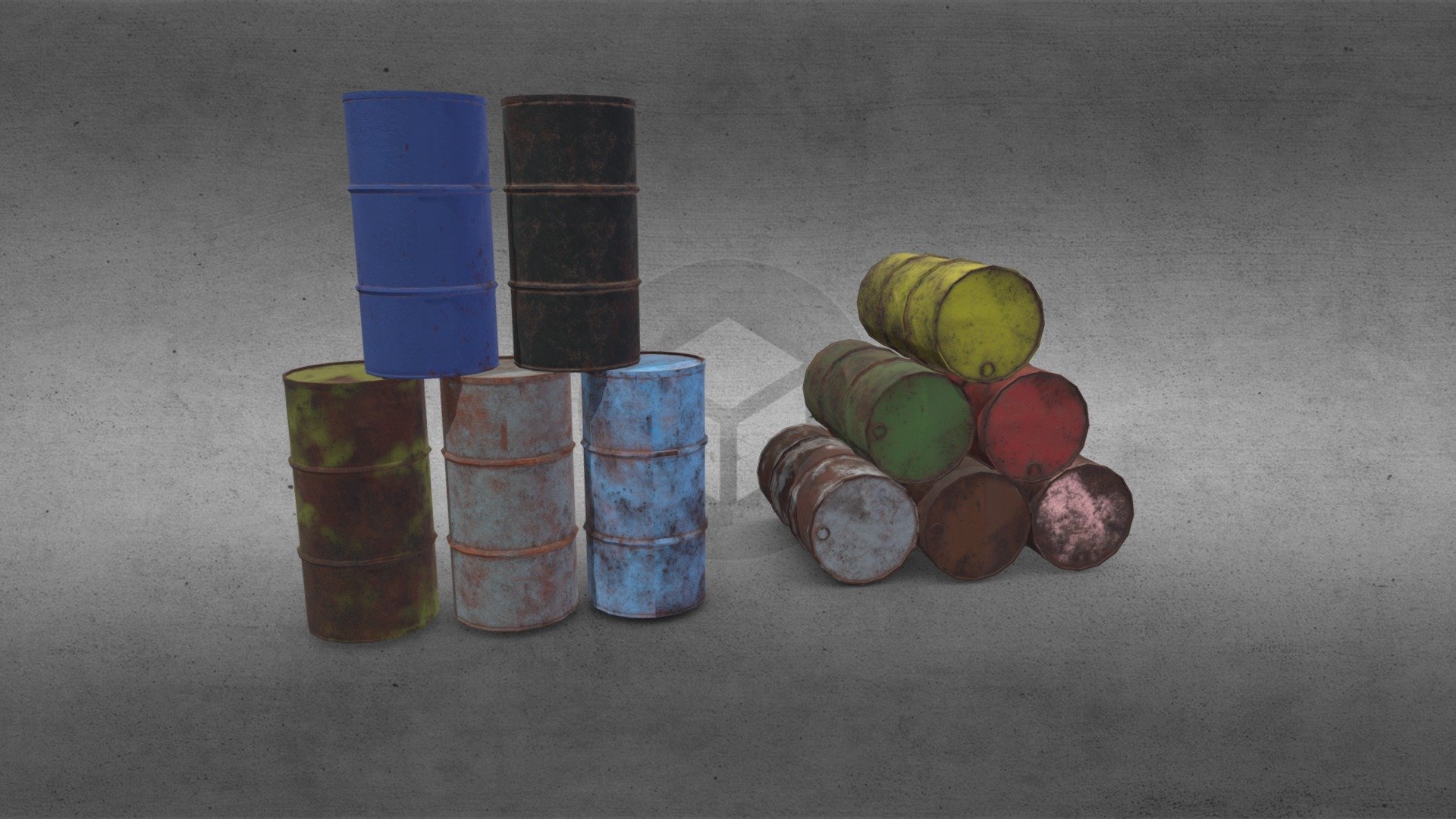 Barrel- Pack 01 - Buy Royalty Free 3D model by ASMA3D [b57985d ...