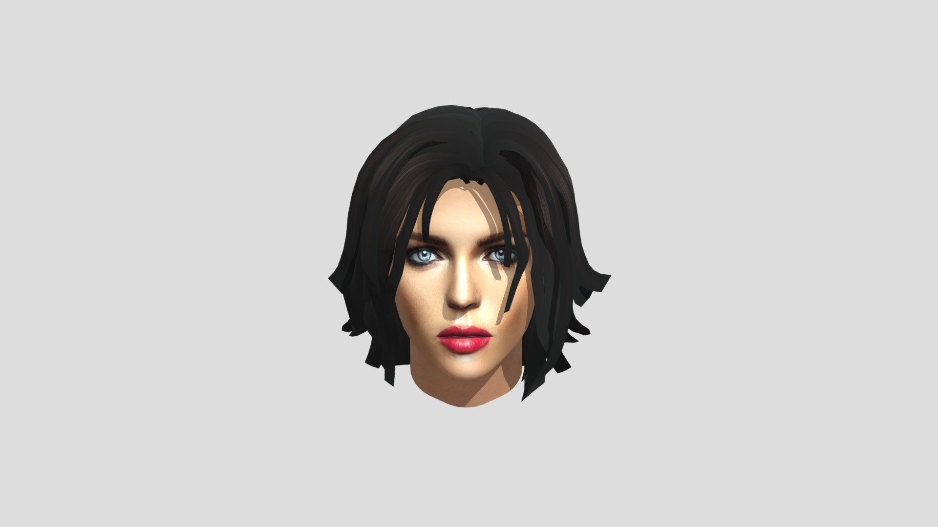 Ally Pretty Beautiful Face Head Model With Hair - Download Free 3D ...