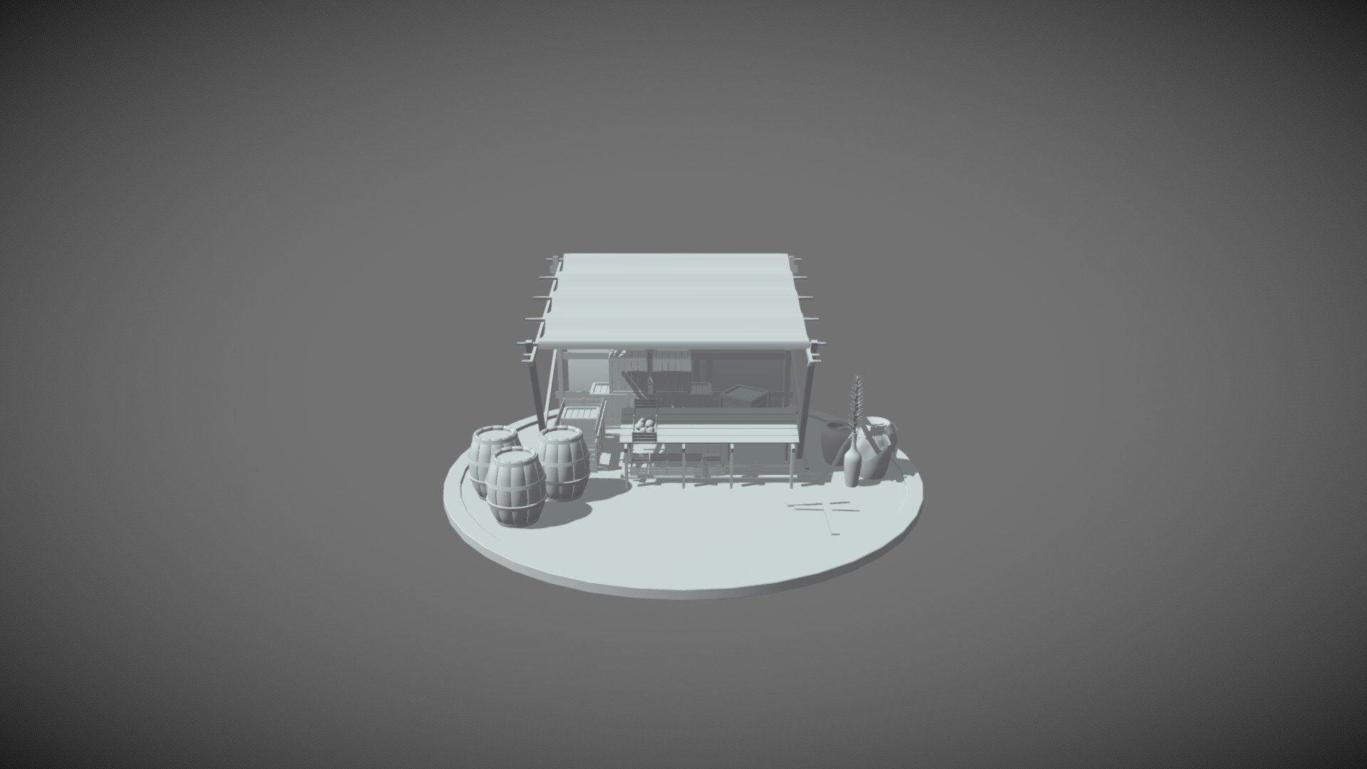 Merchant Stand - 3D model by johnnydesk [b57dfaf] - Sketchfab