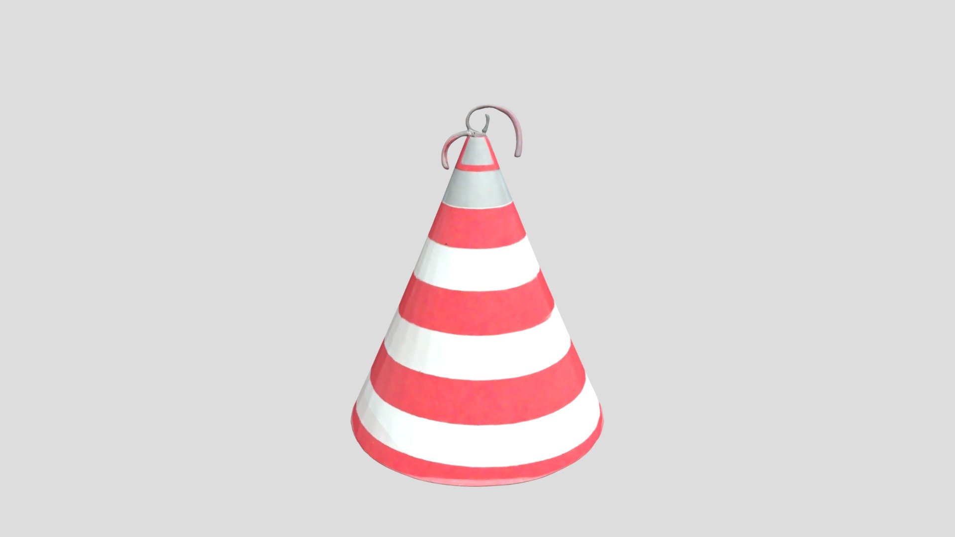 Striped Party Hat - 3D model by sterkstuk [b57fbff] - Sketchfab