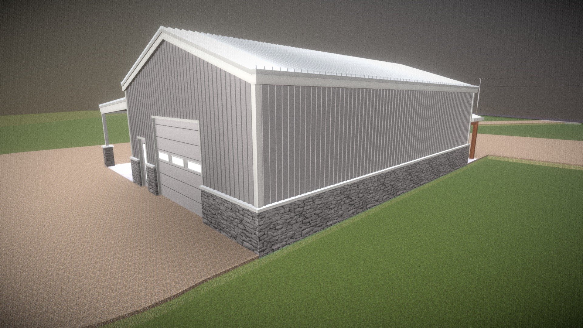 OwlBrook Metal Building - 3D model by taylor.cupp [b5826a1] - Sketchfab