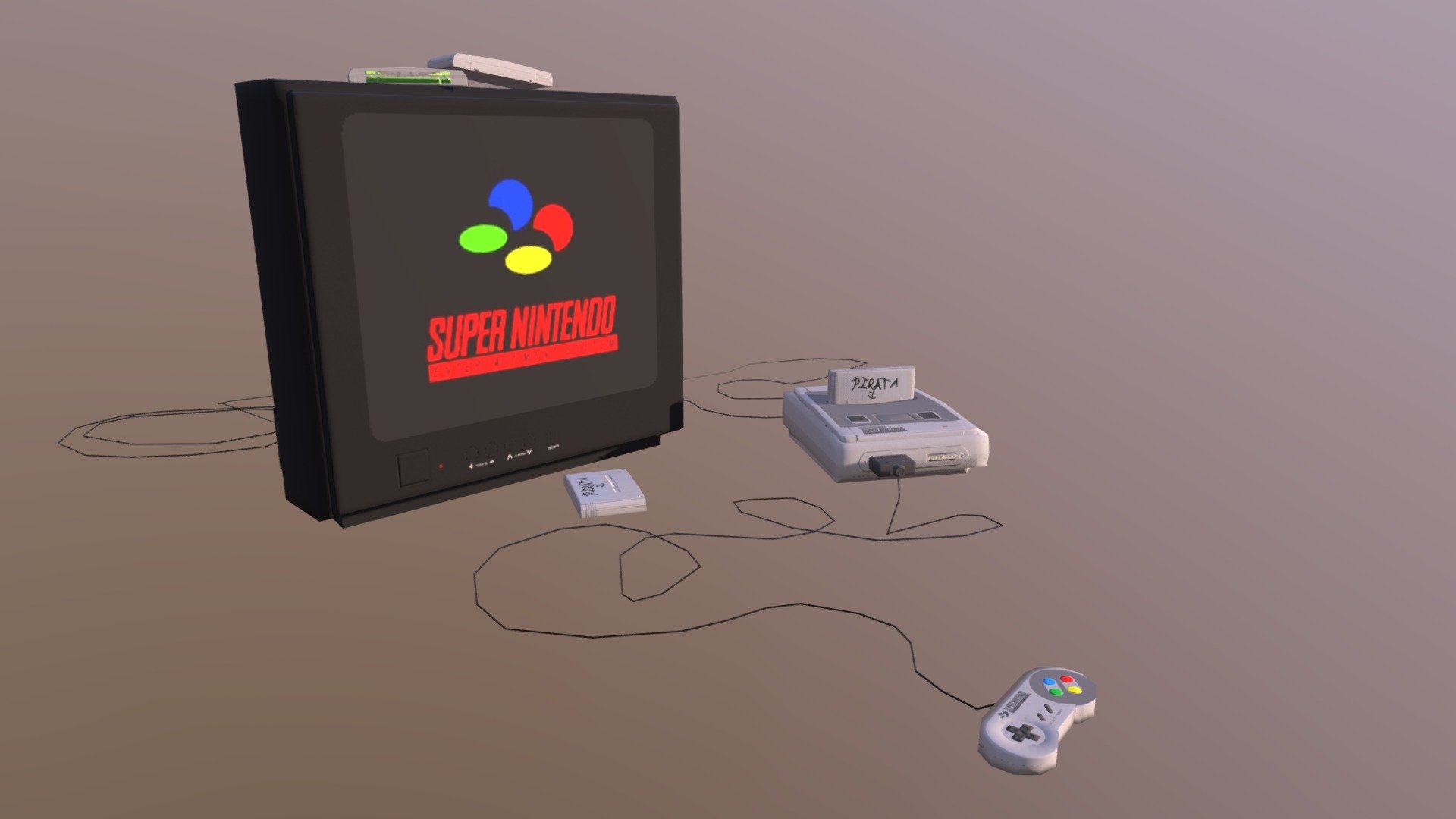 Super Nintendo Scene LOD 1 - 3D model by Jorge Fabeiro Sastrón ...