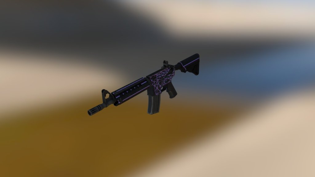 M4A4 Neon Glow - 3D model by bigeasy [b584fb5] - Sketchfab