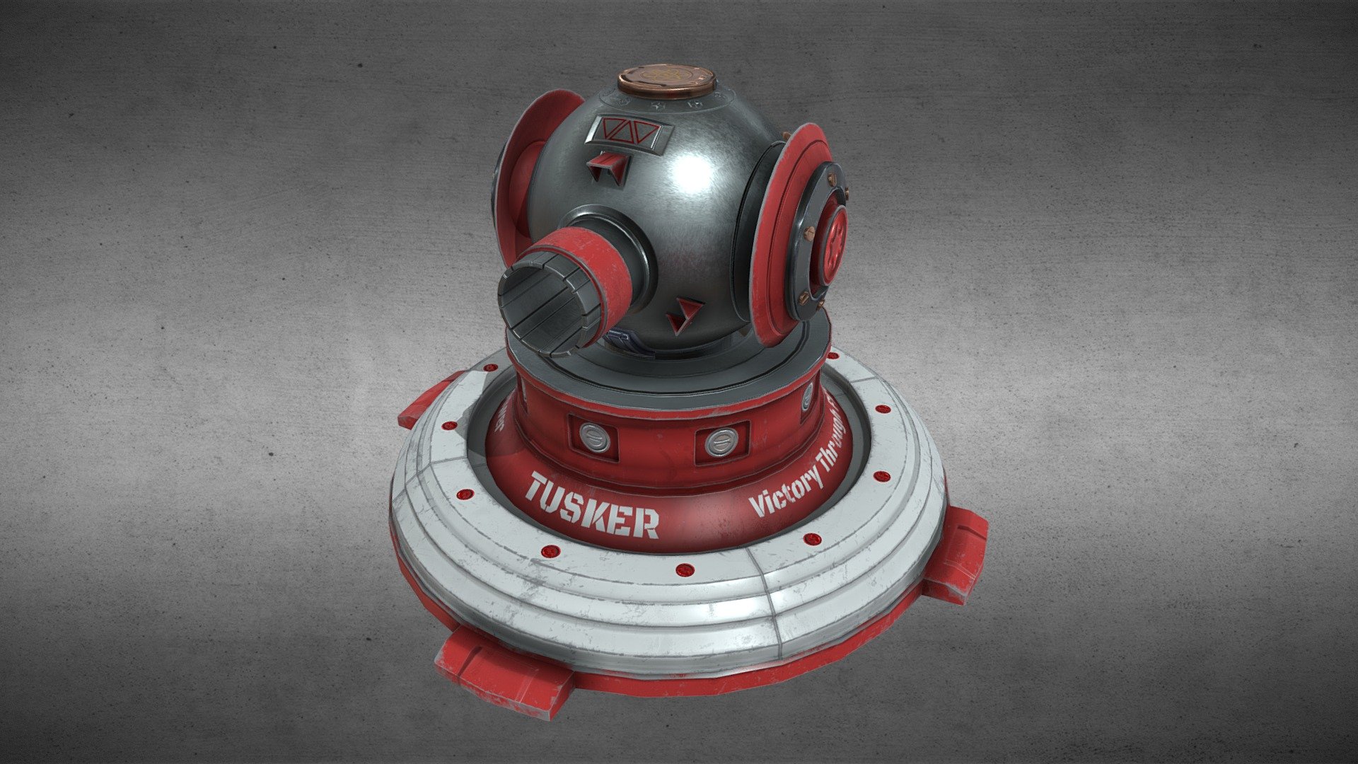 Basic Cannon Turret (Sci-Fi) - Tusker - 3D model by Bardo Computing (@BardoComputing) [b58573f ...