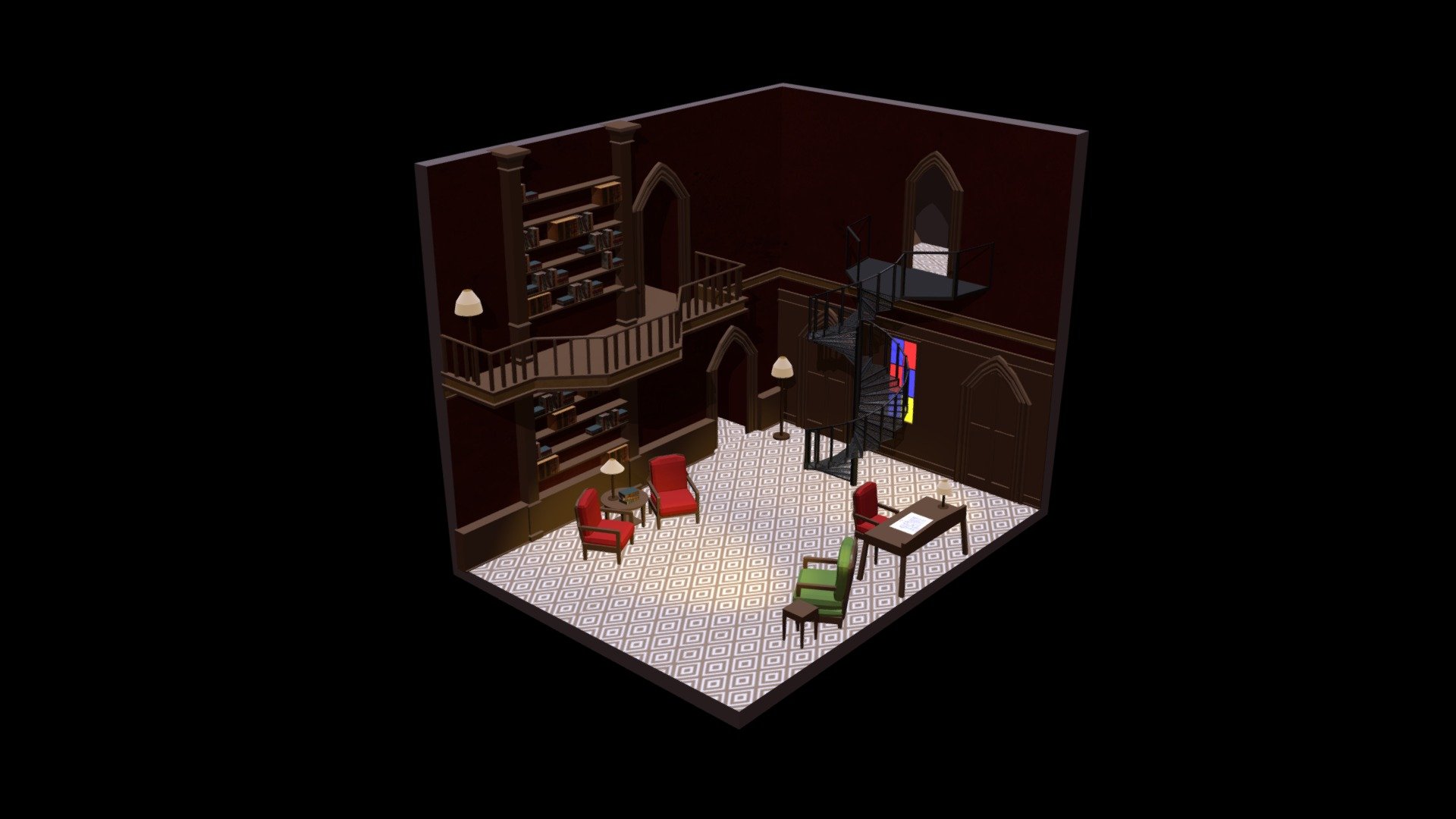 The Library of Hill House - 3D model by Cindy MW (@cindy_m_w) [b5868f4 ...