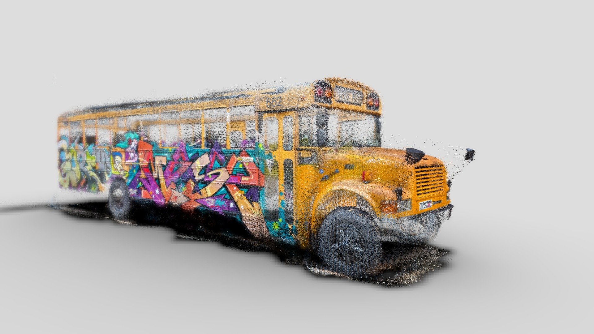 Graffiti bus - Download Free 3D model by alban [b587399] - Sketchfab