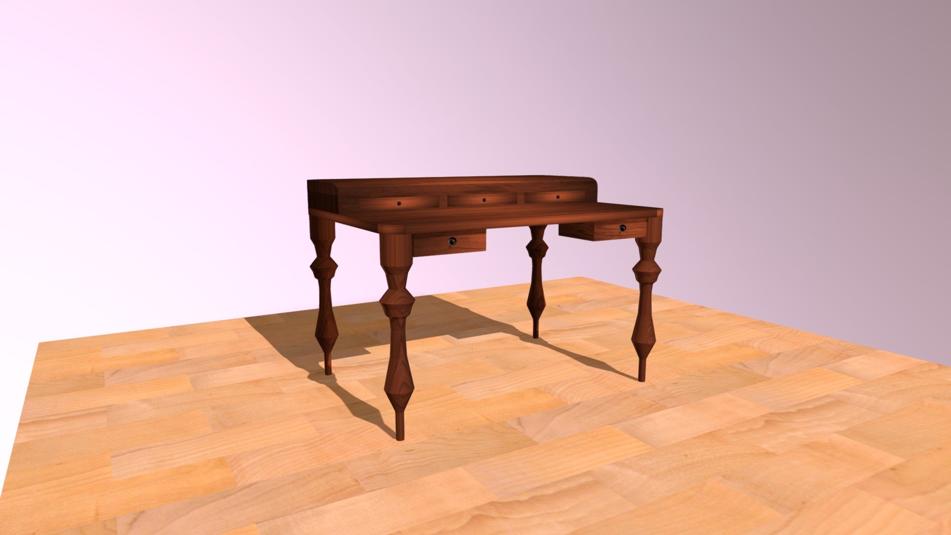 Writing Desk - 3D model by luket [b5888d0] - Sketchfab