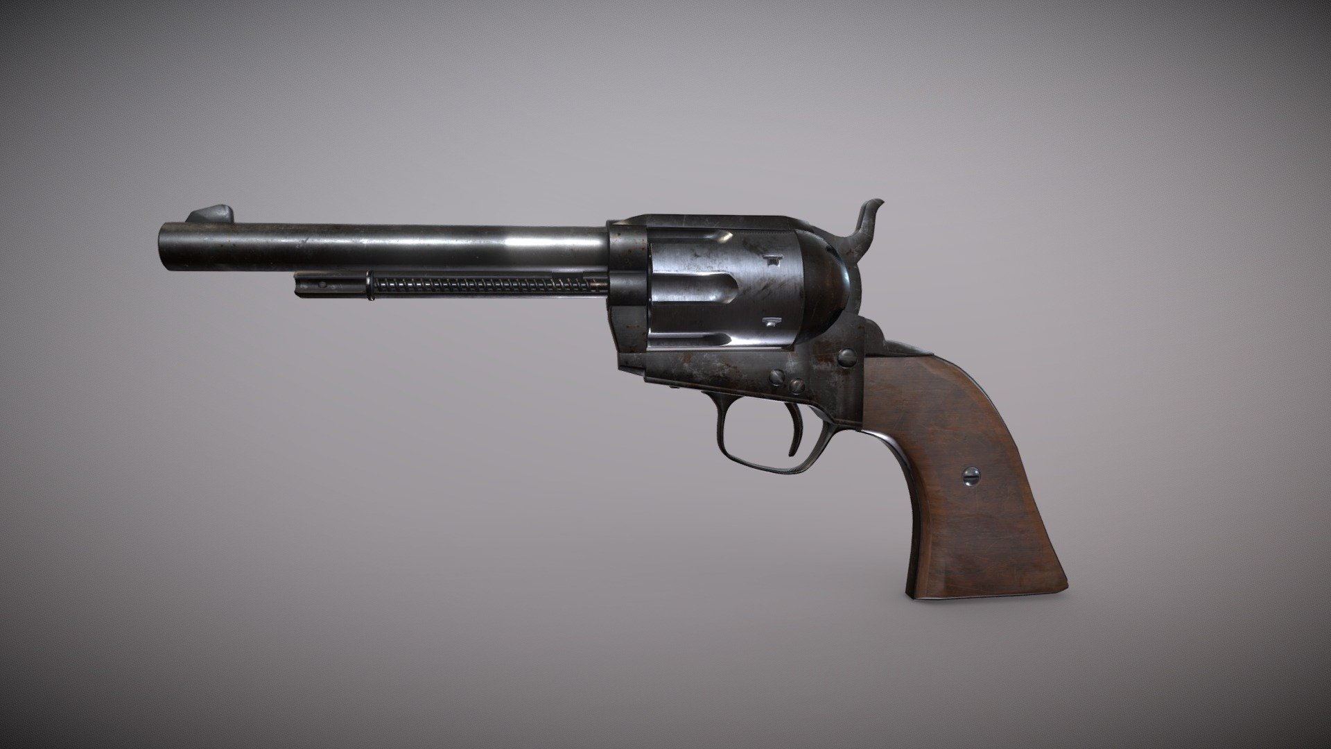 Old west Colt style revolver - Buy Royalty Free 3D model by ...