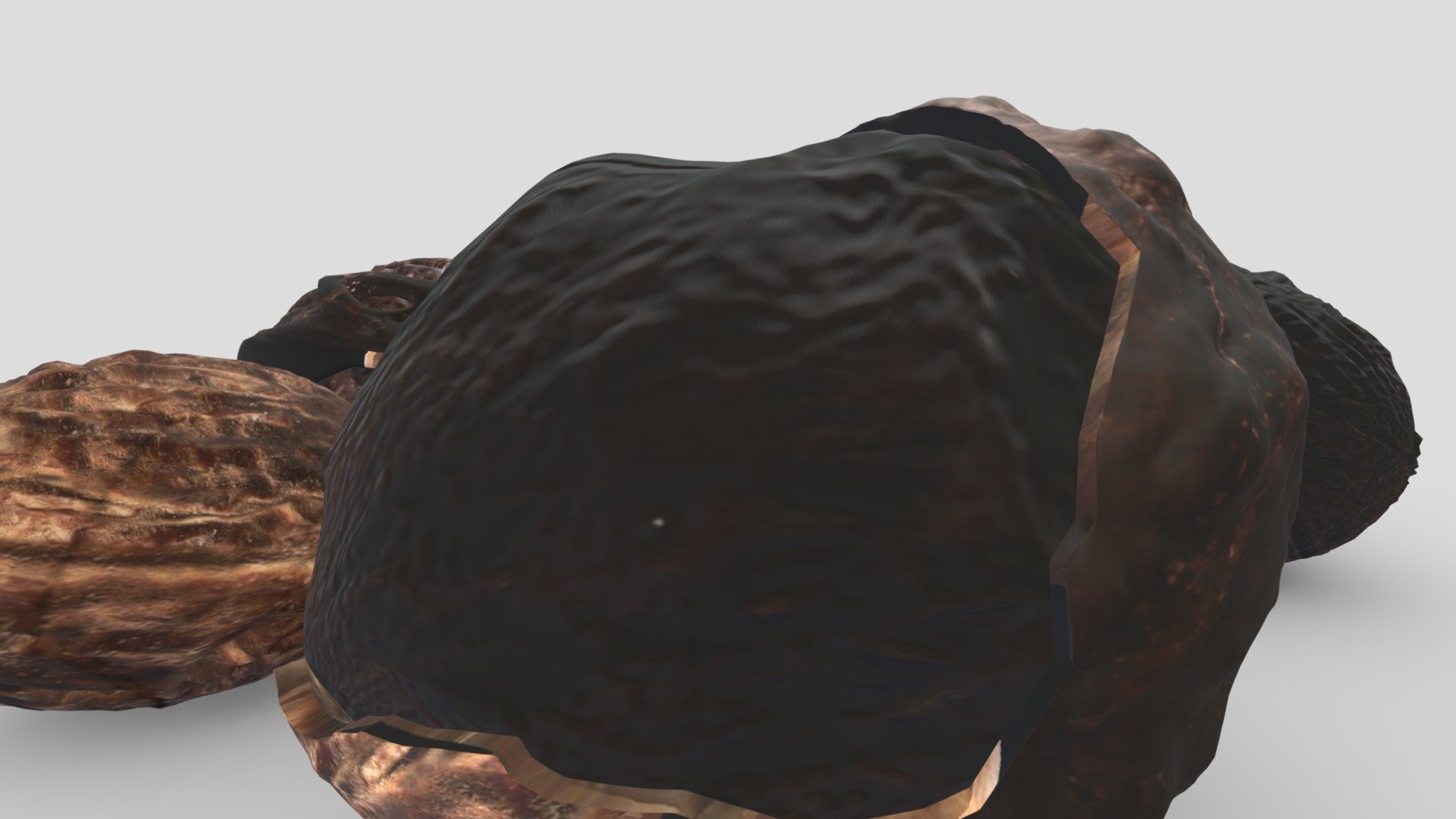 Rotten Walnut In Shell 3D Dry Fruits - 3D model by Kailash H Kanojia ...