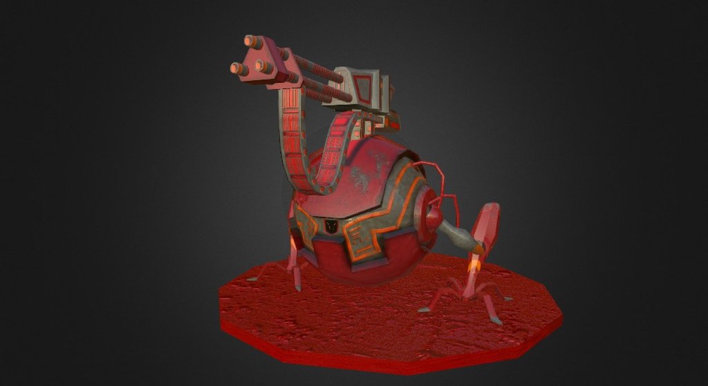 Gamebot Red - 3D model by lrd_vdr [b59acea] - Sketchfab