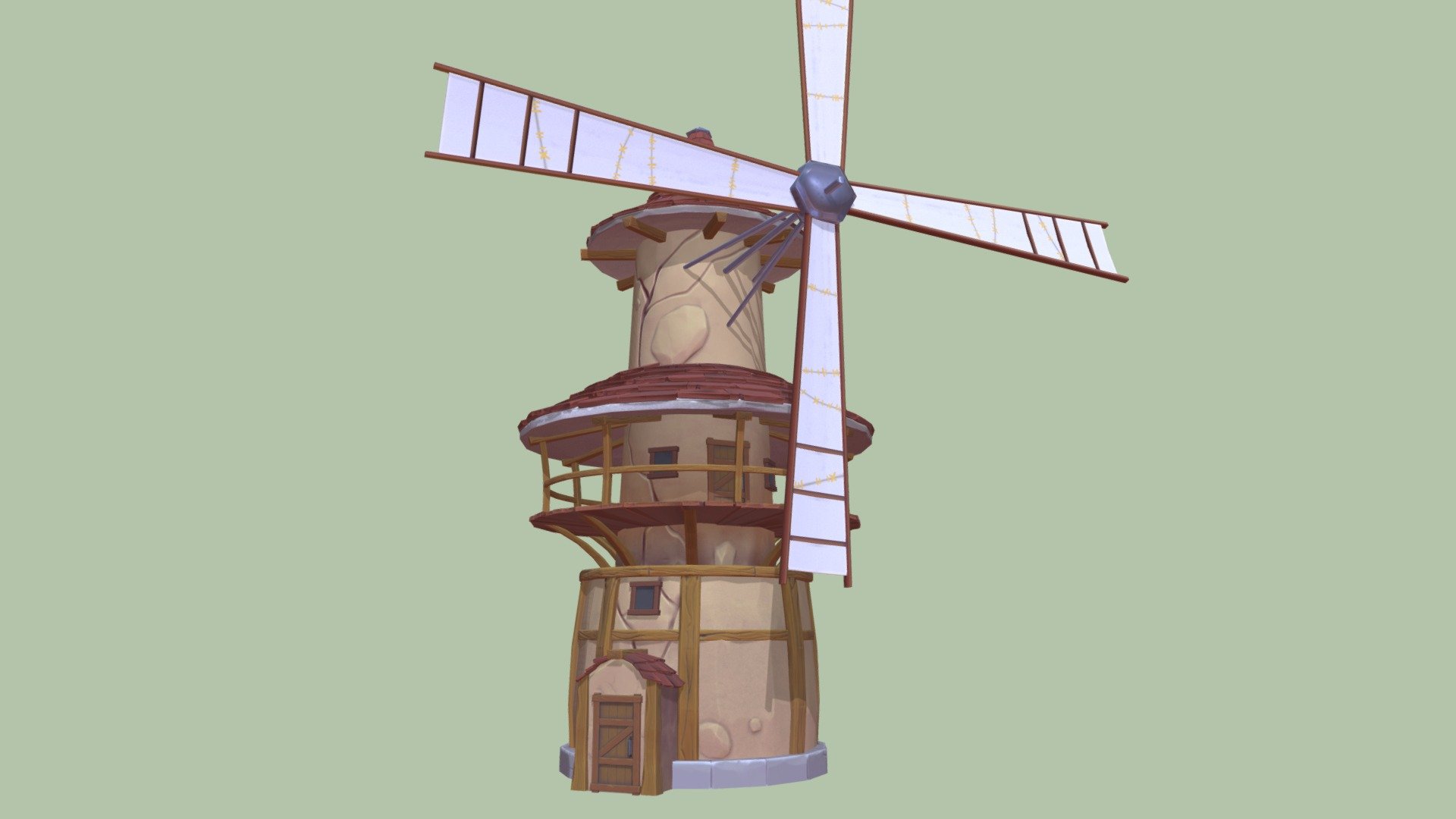 Stylized Windmill - 3D model by Lavi (@lavi3d) [b59adcf] - Sketchfab