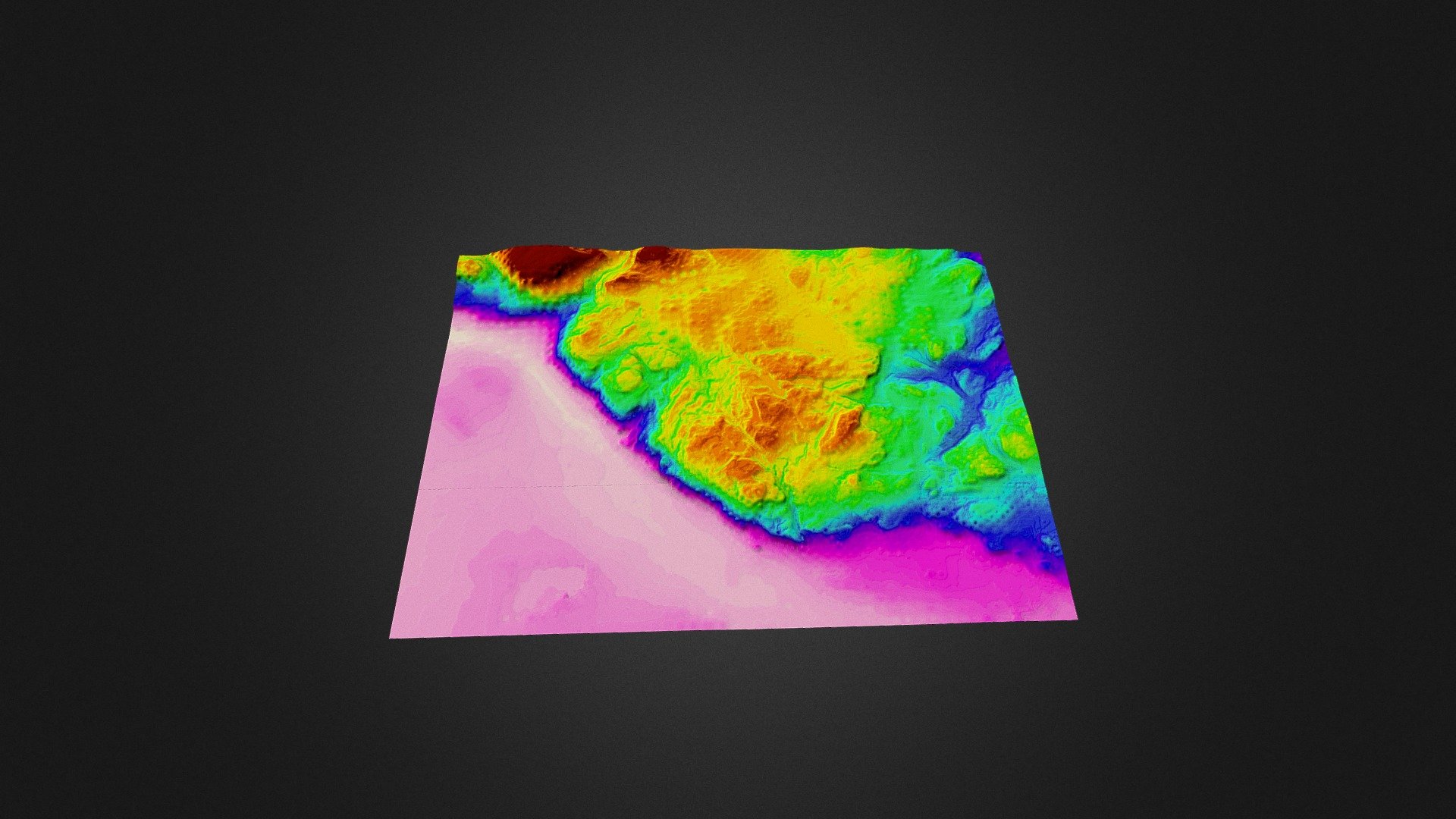 ArcScene DTM GeoTIFF > WRL > OBJ Textured - 3D model by svickers ...
