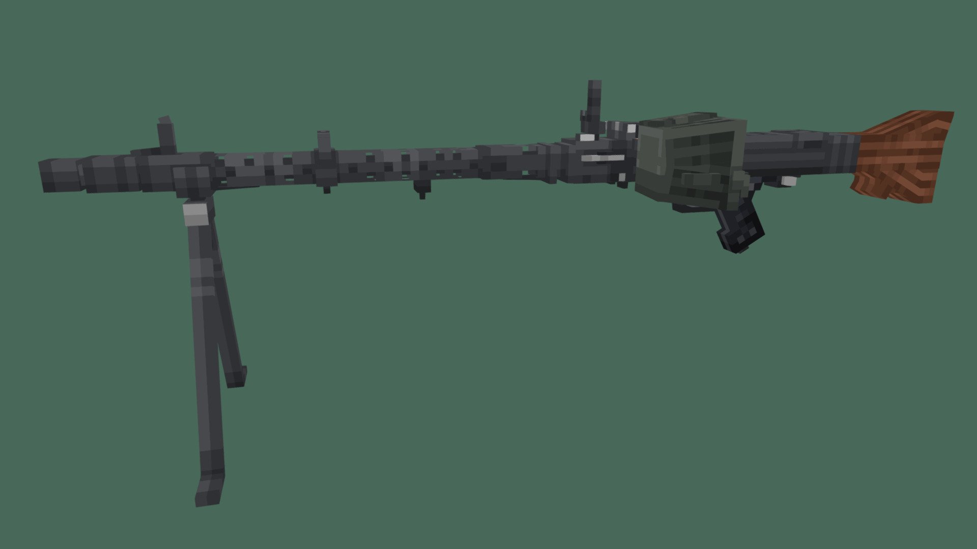 MG-34 (BlockFront) - 3D model by Thlrd [b5a4a1b] - Sketchfab