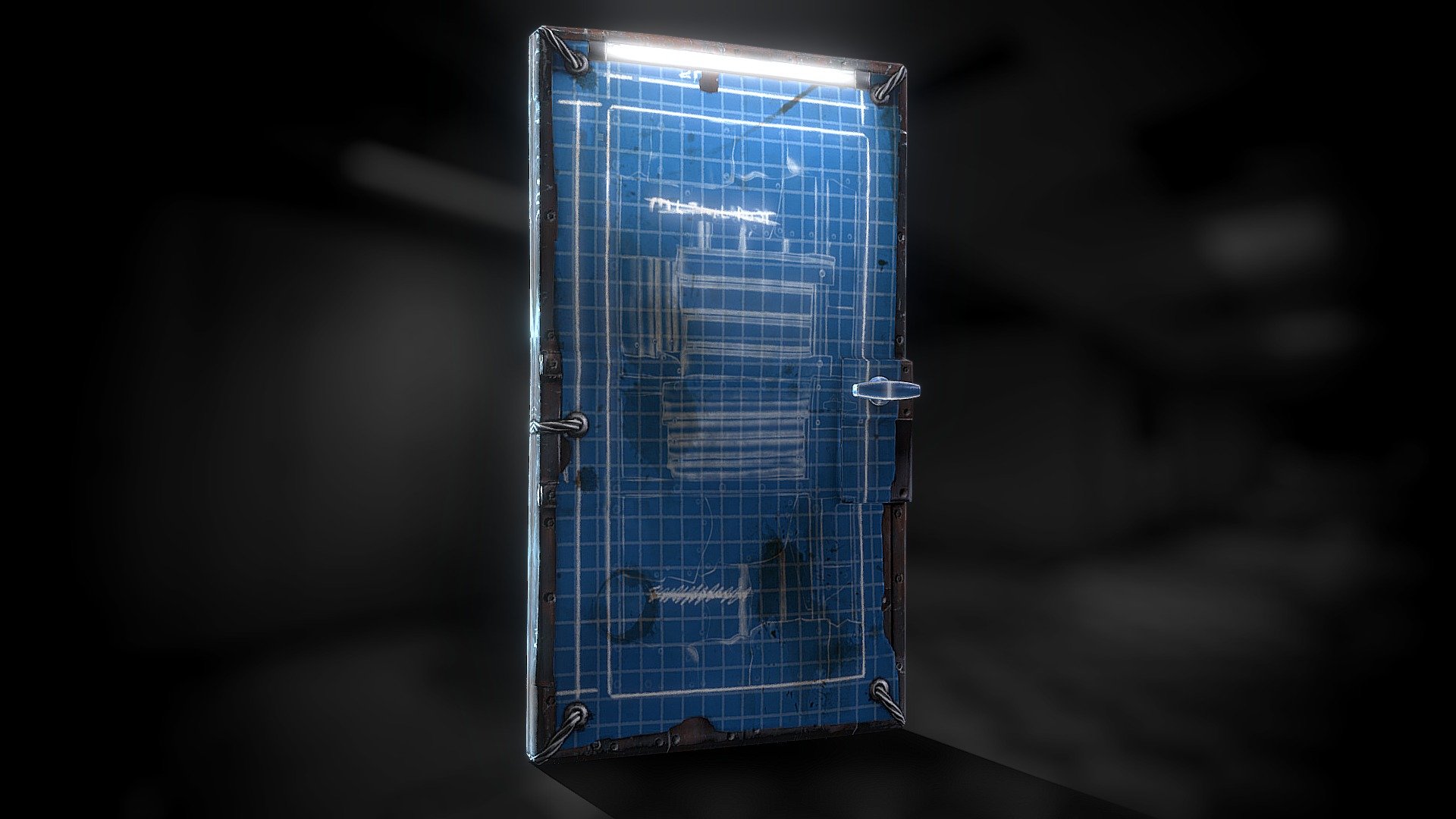 Blueprint Metal Door - Download Free 3D model by Liam Moffitt (@divadan ...