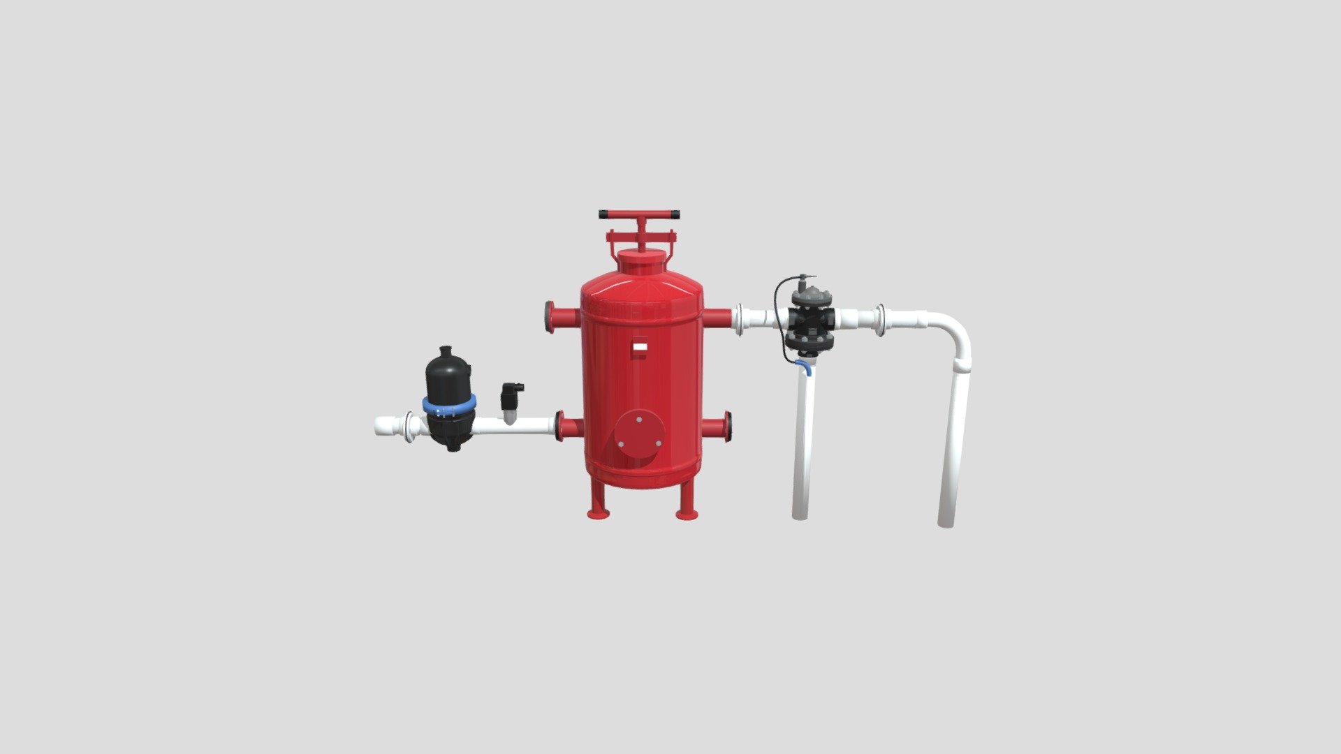 irrigation sand filter with automatic backwash - Download Free 3D model ...