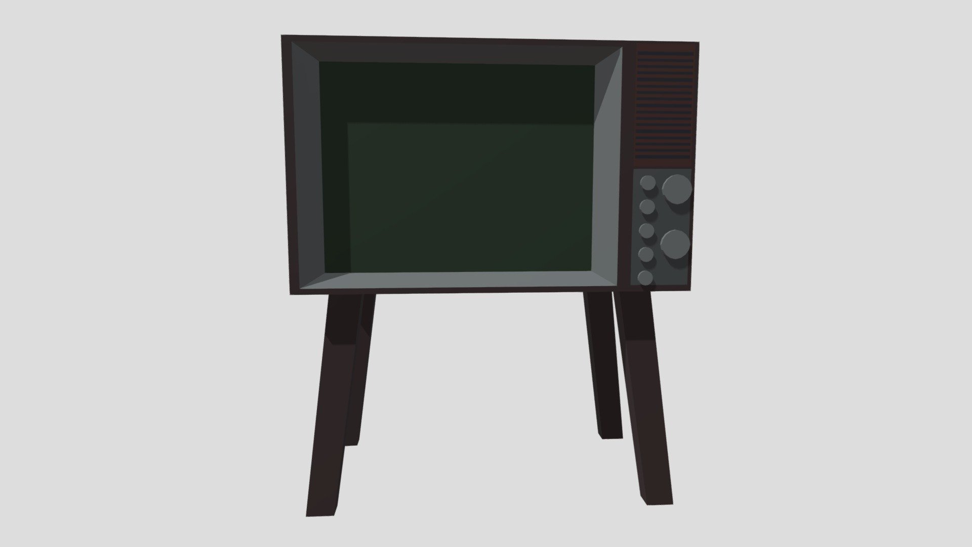 Retro Old TV Low Poly - 3D model by lunamancer [b5b37f6] - Sketchfab