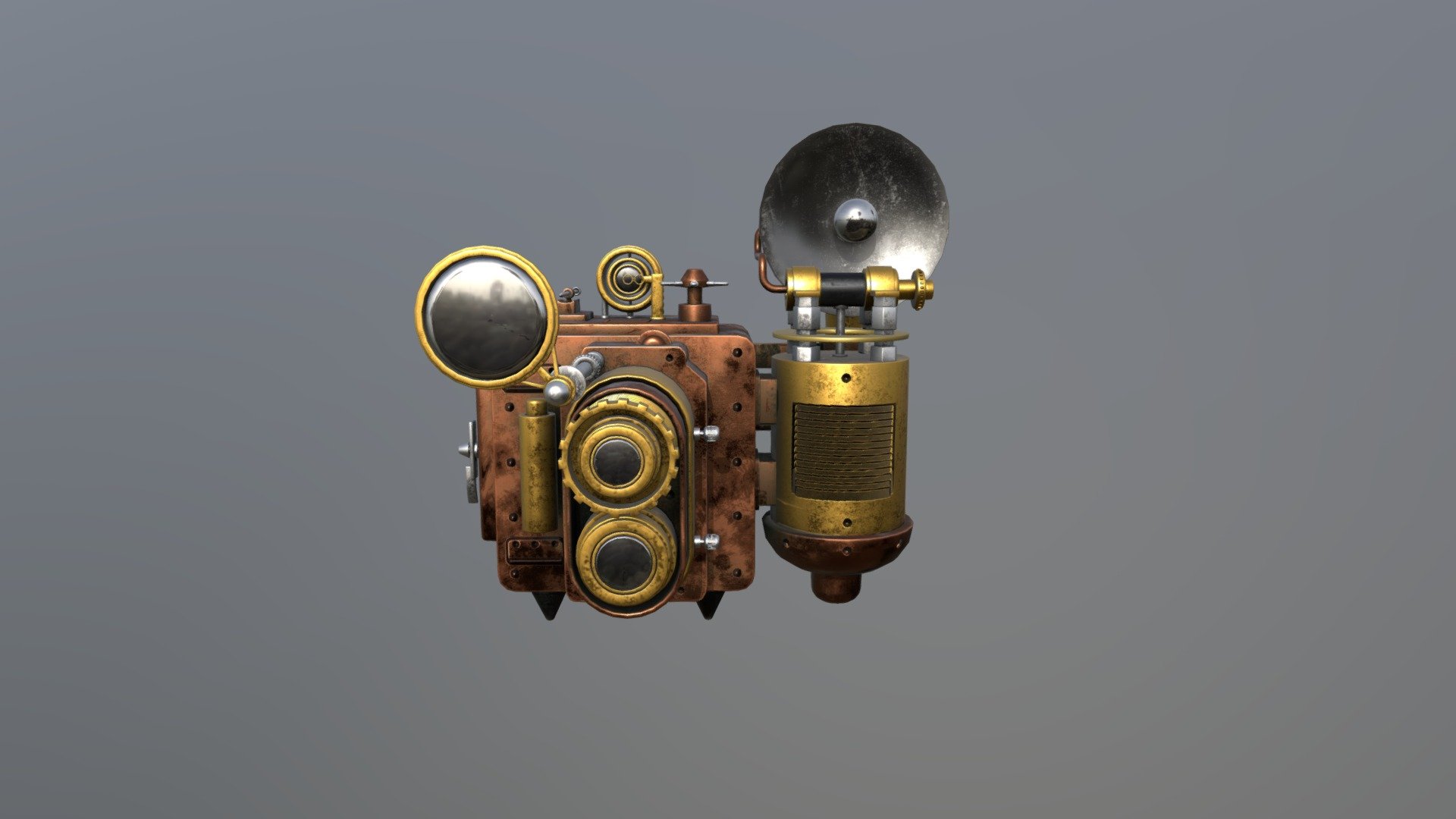 Steampunk Camera - 3D model by CarlCreates (@PredTeck) [b5b3ce3 ...