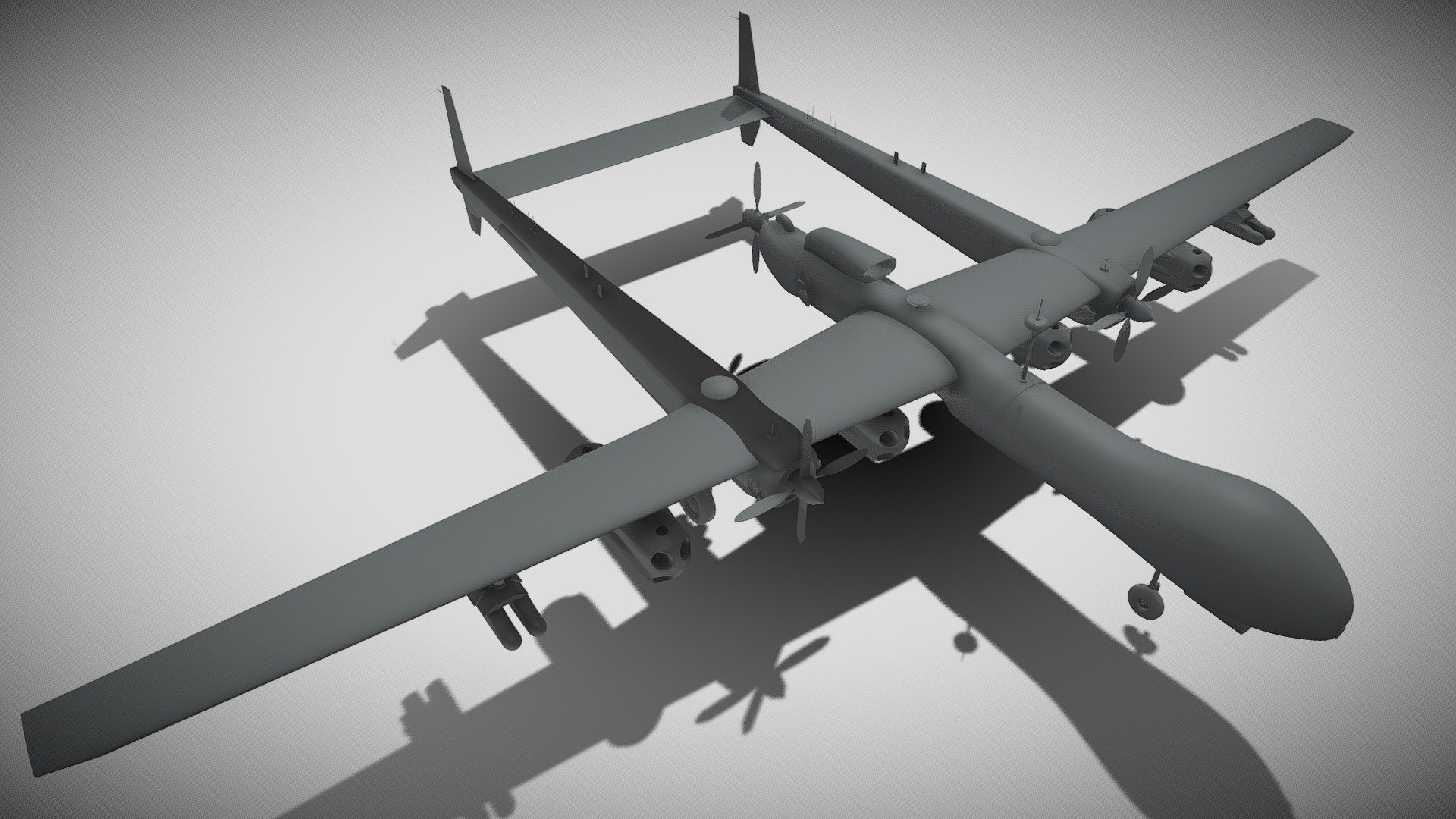 Heron III Unmanned Medium Combat System - 3D model by ...