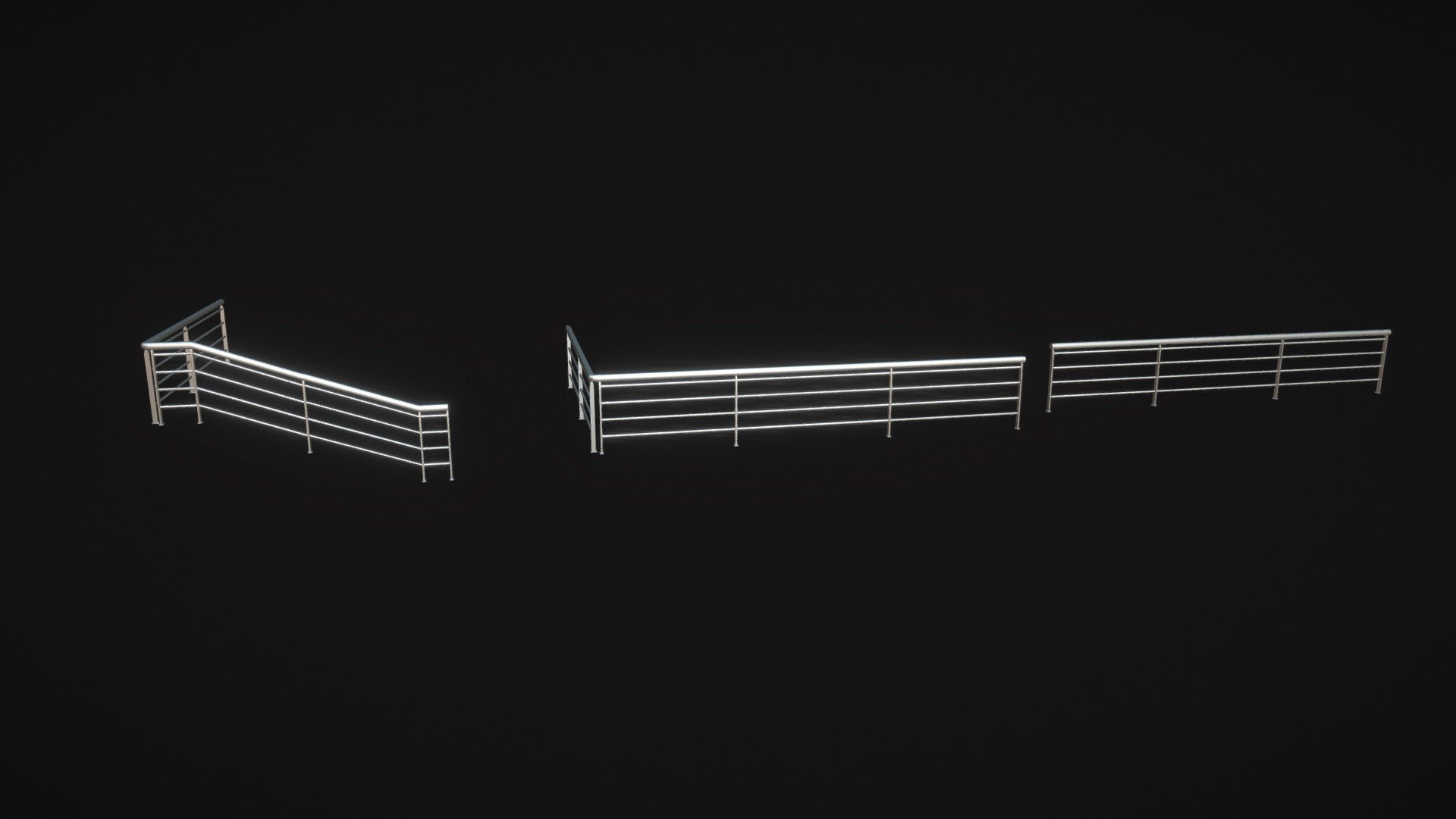 Railing Set - Download Free 3D model by Owen.Barden [b5b6297] - Sketchfab