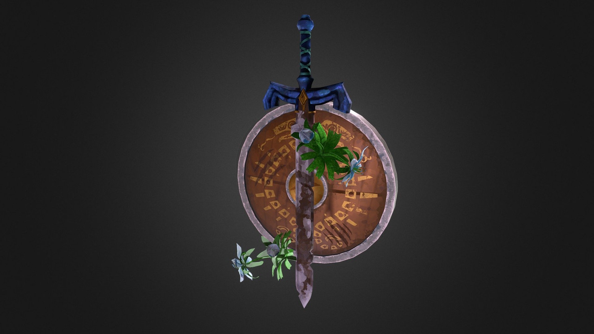 Sword and Shield - Zelda BOTW - Download Free 3D model by Lucas ...