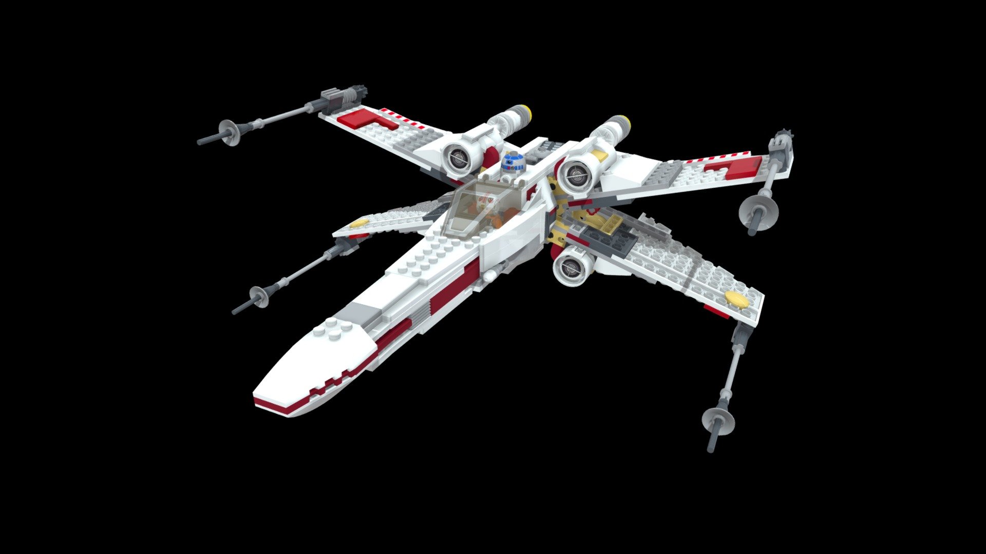 X - Wing Starfighter LEGO - STAR WARS - Buy Royalty Free 3D model by ...