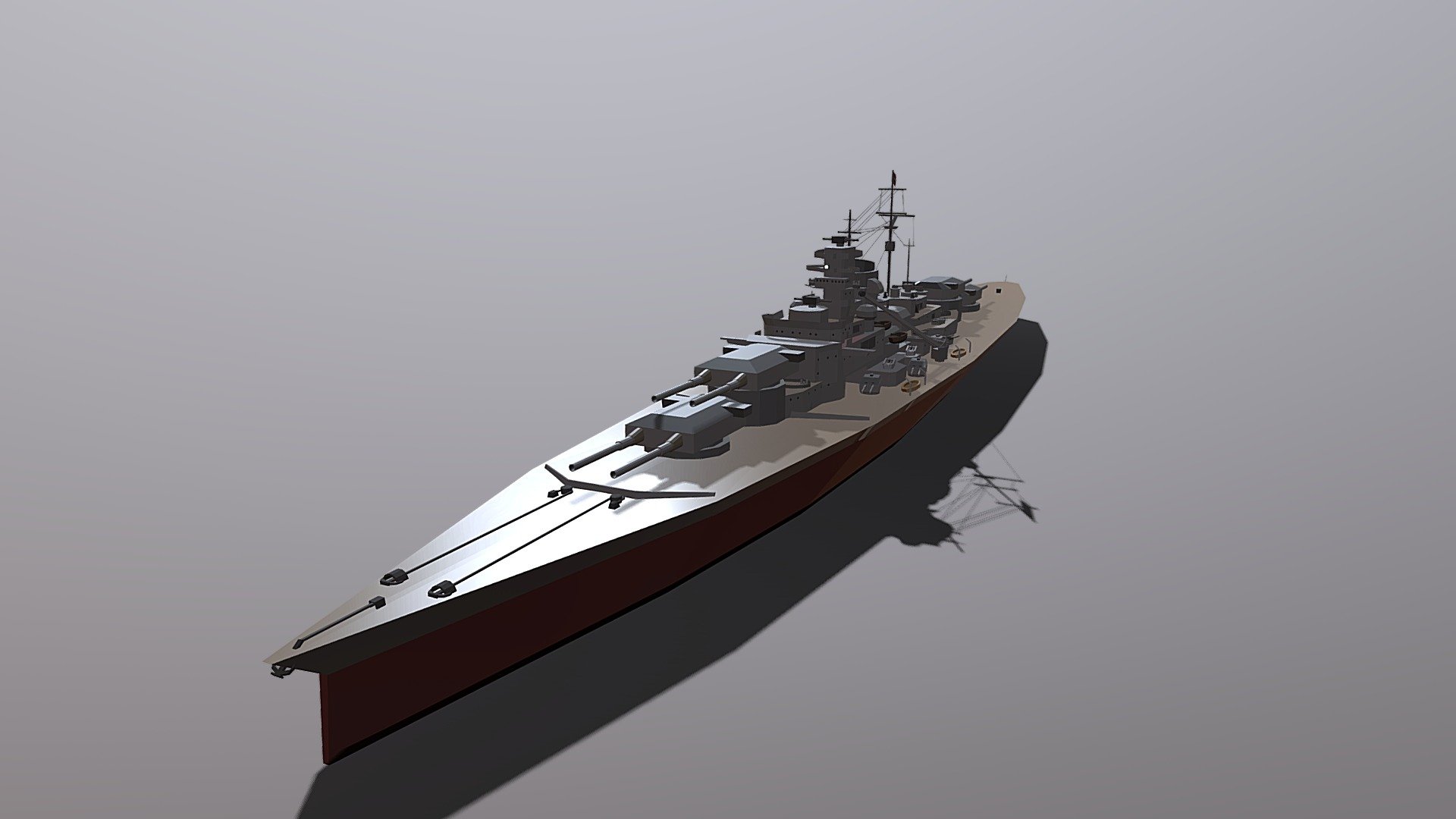 Lowpoly Kms Bismarck - Download Free 3D model by SIpriv (@S1Priv ...