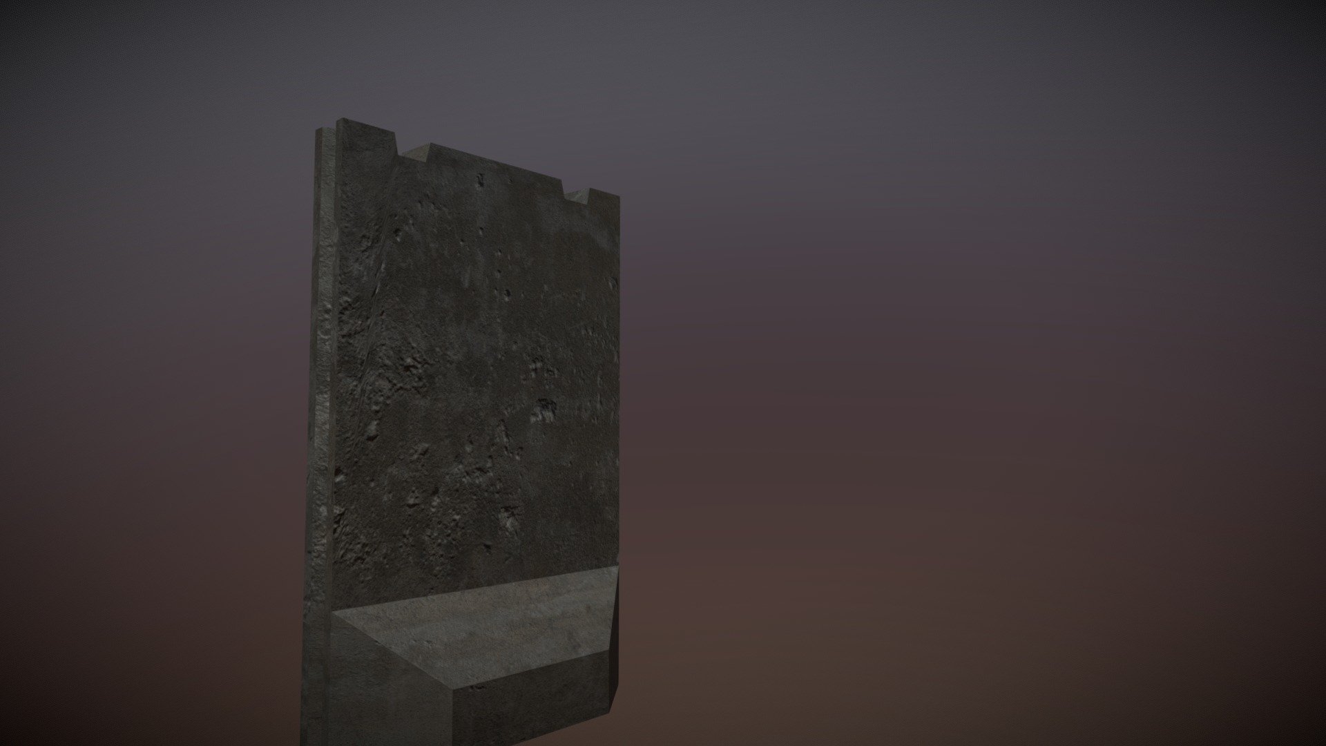 T Wall Medium Section [Low Poly] - Download Free 3D model by endbored ...