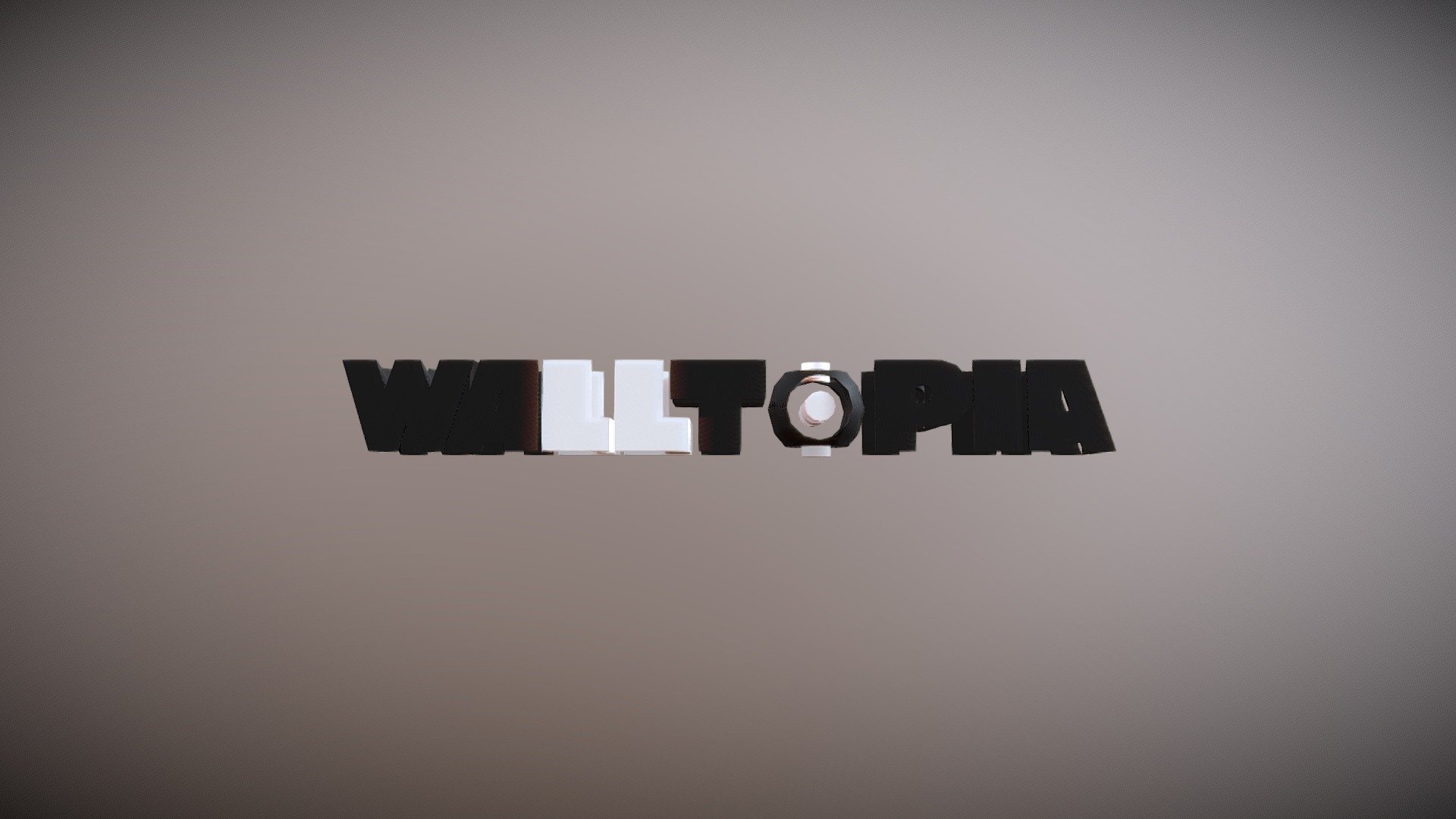 #WALLTOPIA 3D LOGO - 3D model by The neat (@theneat) [b5c07bd] - Sketchfab