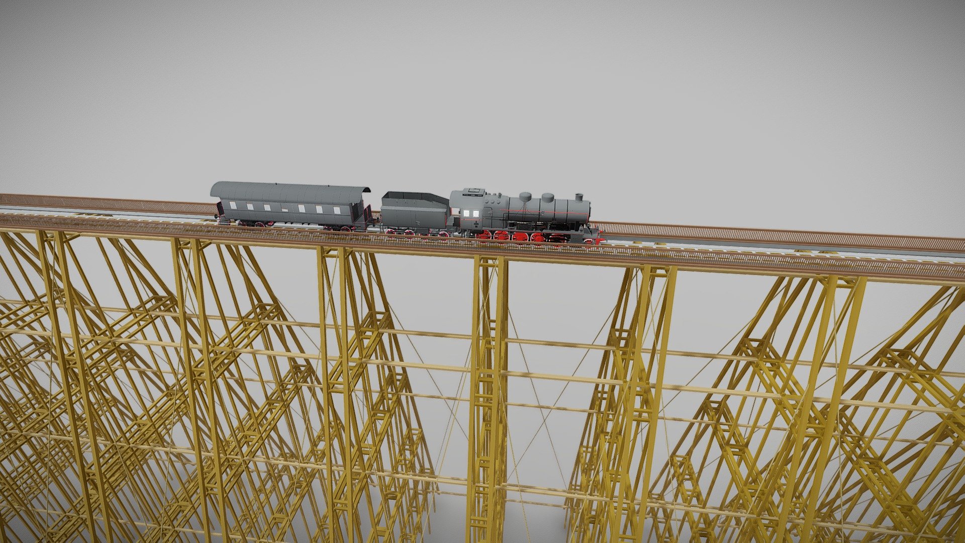 Train On the Bridge - Buy Royalty Free 3D model by TankStorm [b5c16f4 ...