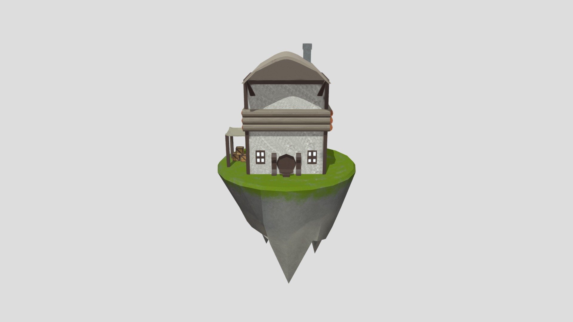 Floating House - 3D model by Andrew_Corrado [b5c1b98] - Sketchfab