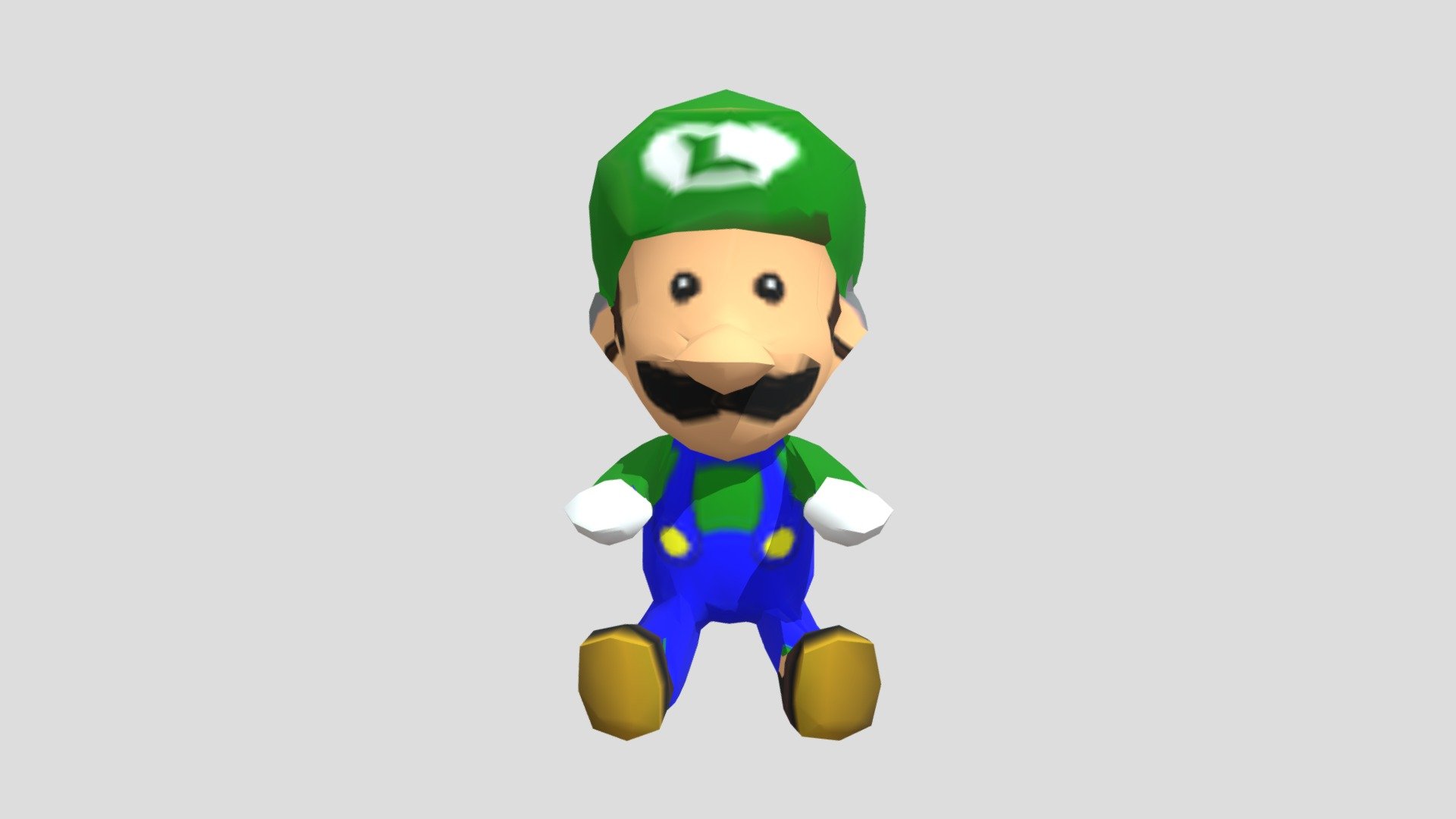 Luigi doll medium poly - Download Free 3D model by Secret The Robot ...
