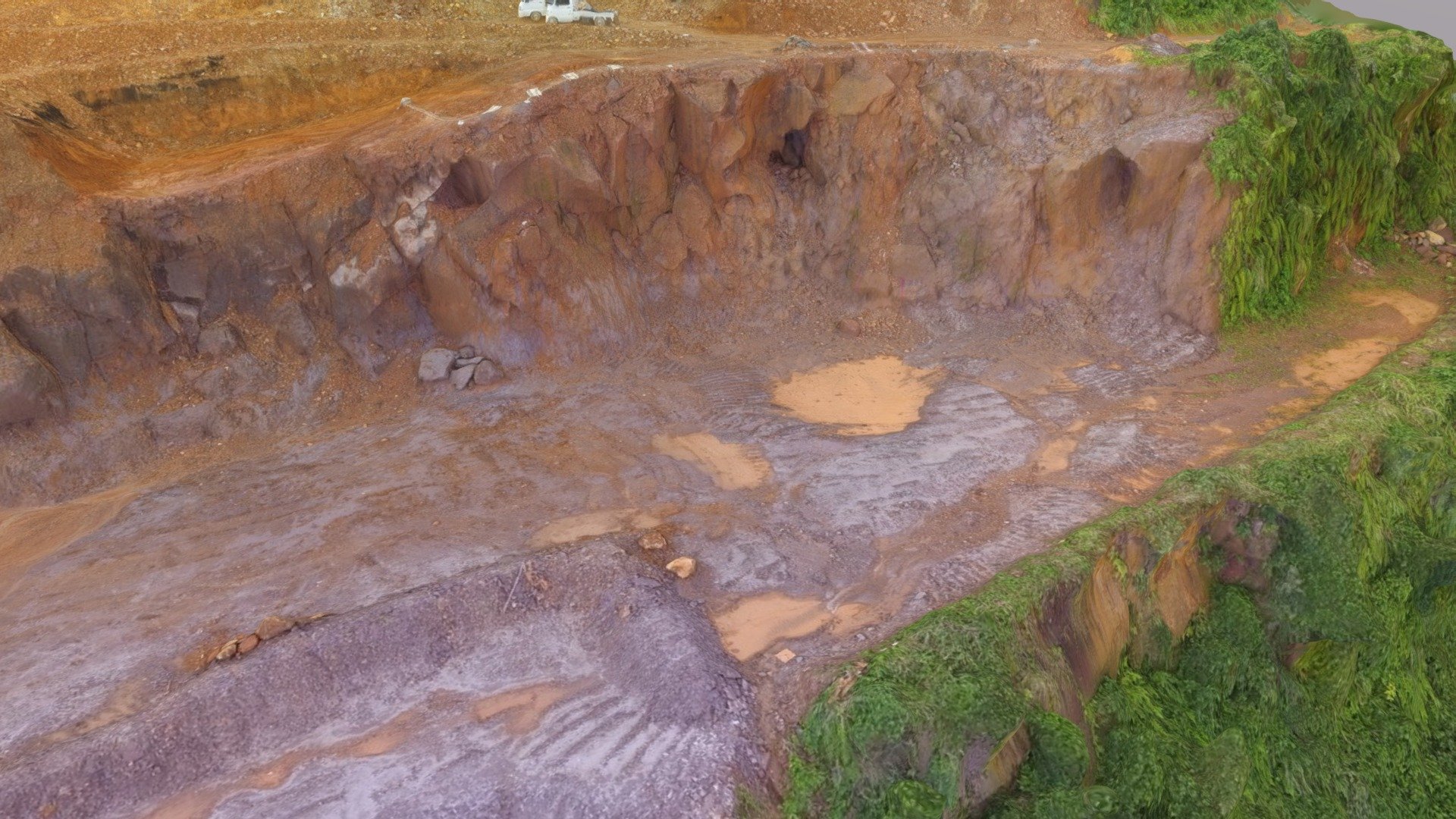 An open pit mine before blasting - 3D model by Amirhomayoun Saffarzadeh ...