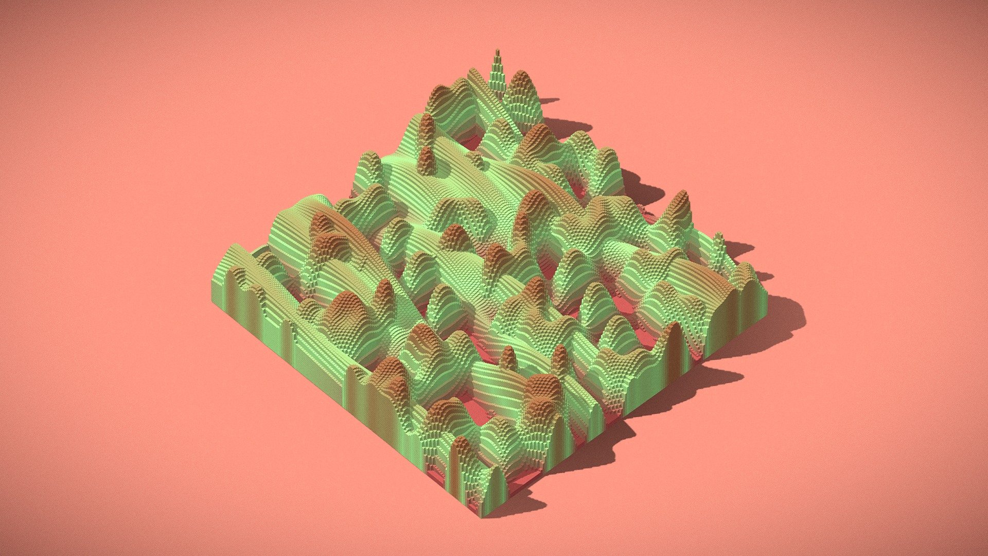 Pixel Terrain II - Download Free 3D model by Mehdi Mirzaie (@MehdiMM ...
