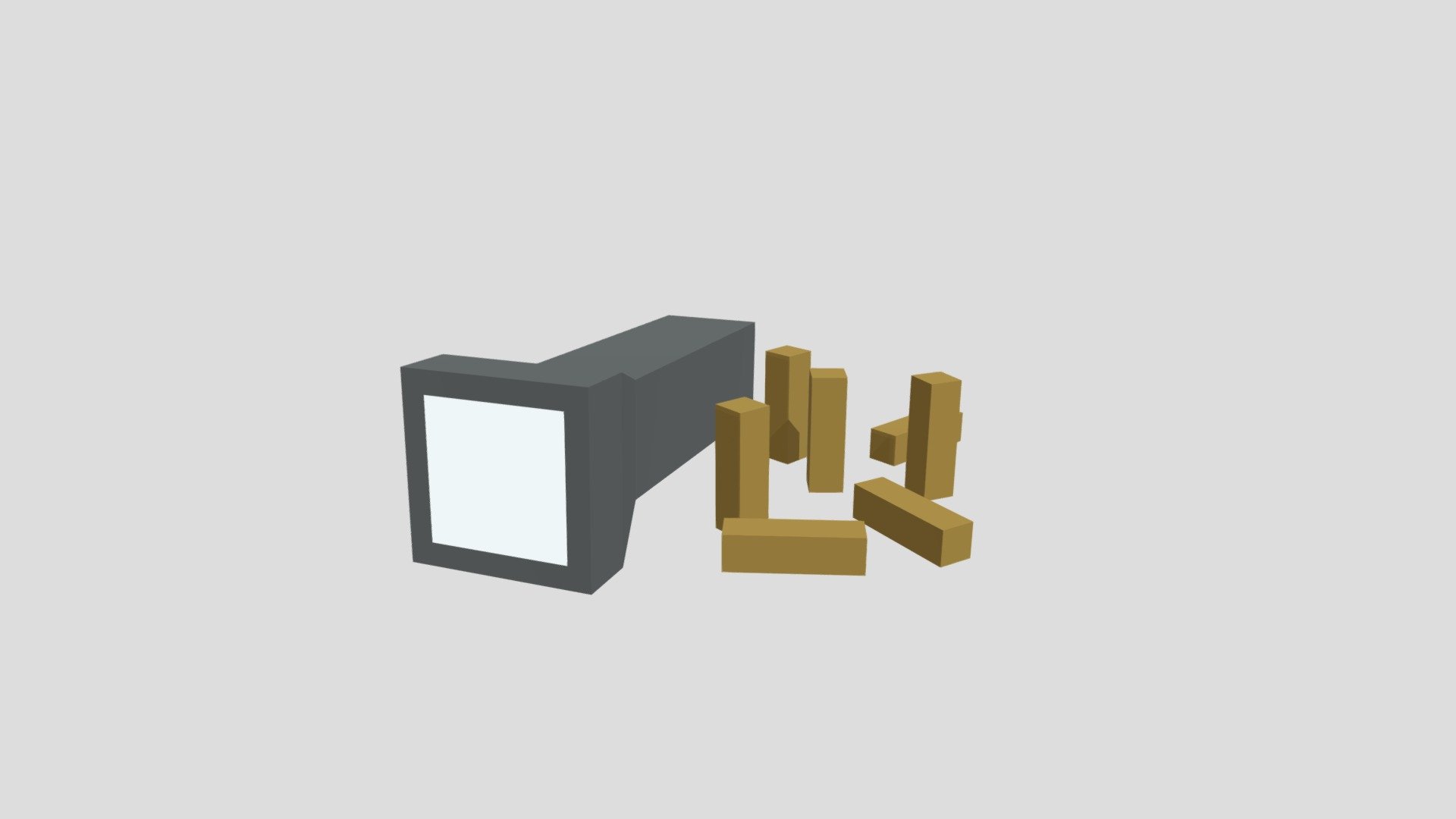 Low Poly Item Pile (Bullets, Flashlight) - Download Free 3D model by ...