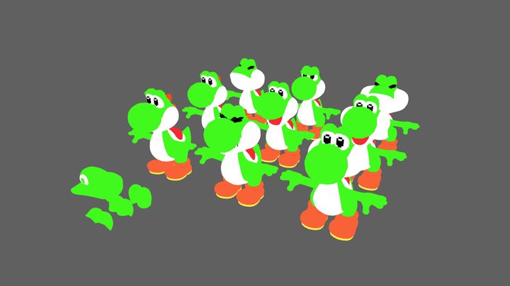 Yoshi 3D models - Sketchfab