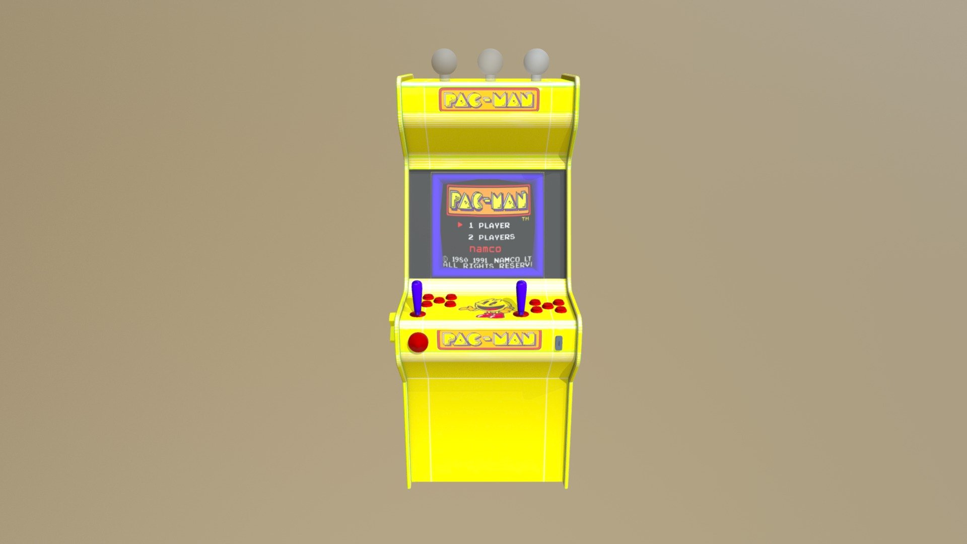 Pac-Man Arcade Machine - 3D model by Nicholas Koons (@nicholas_koons104 ...