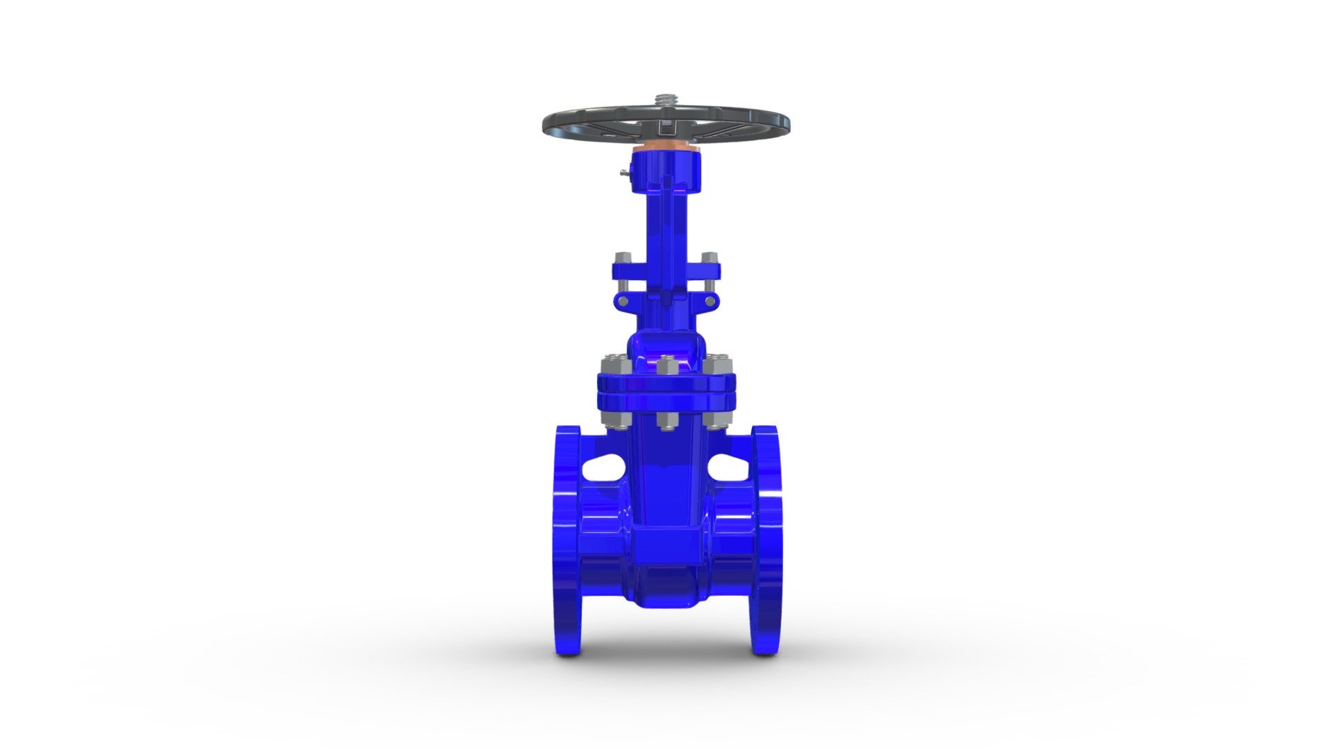 Gate valve with DIN-EN flanges - 3D CAD model - 3D model by Freek de ...