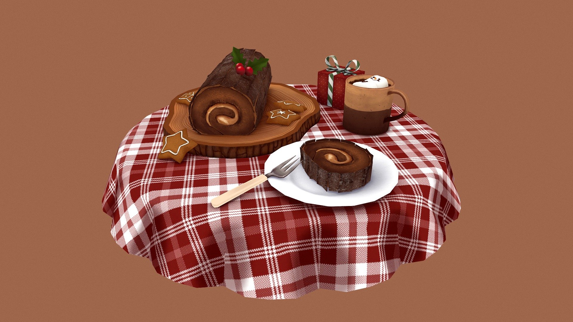 Yule Log and Hot Cocoa - 3D model by Adri Lopian (@ALOPIAN) [b5d35fe ...