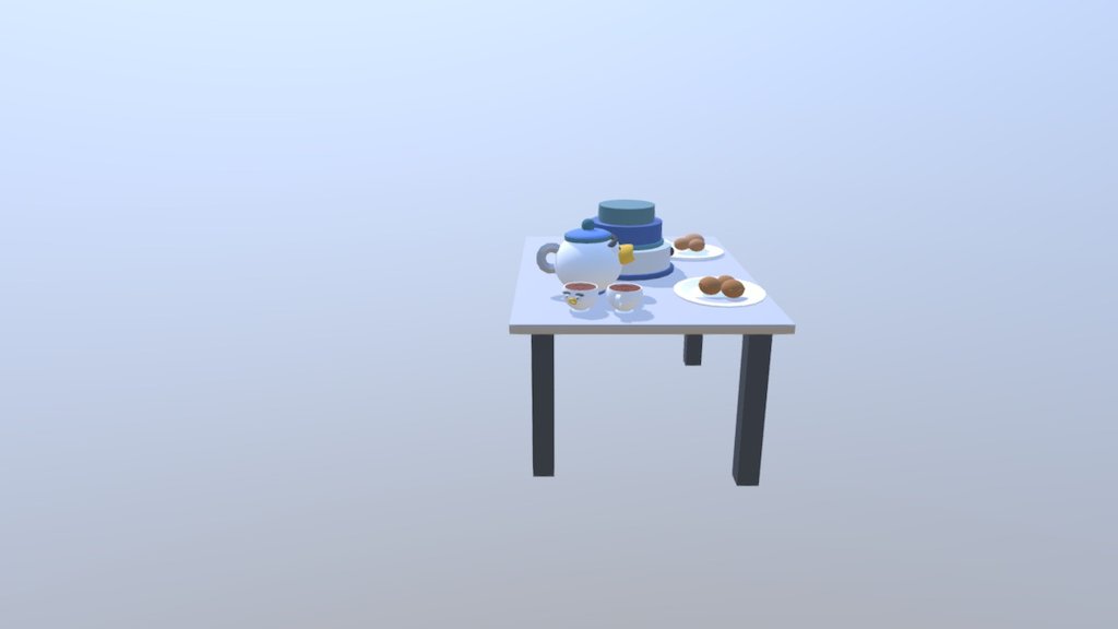 Tea Party - 3D model by Julie.Habbestad [b5d61c7] - Sketchfab