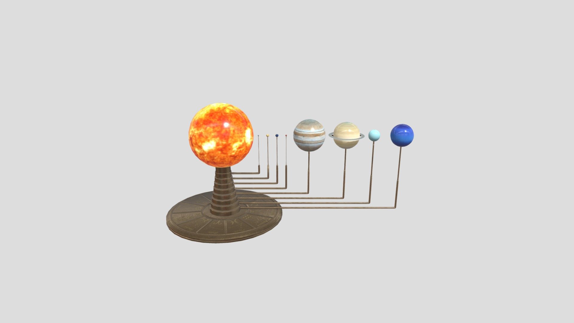 Solar System Model Orrery - 3D model by suryaninani.81 [b5e1d32 ...